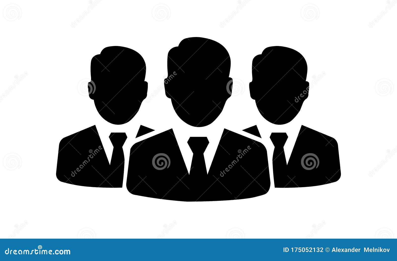 Icon of Three People. Vector Illustration Eps 10 Stock Illustration ...