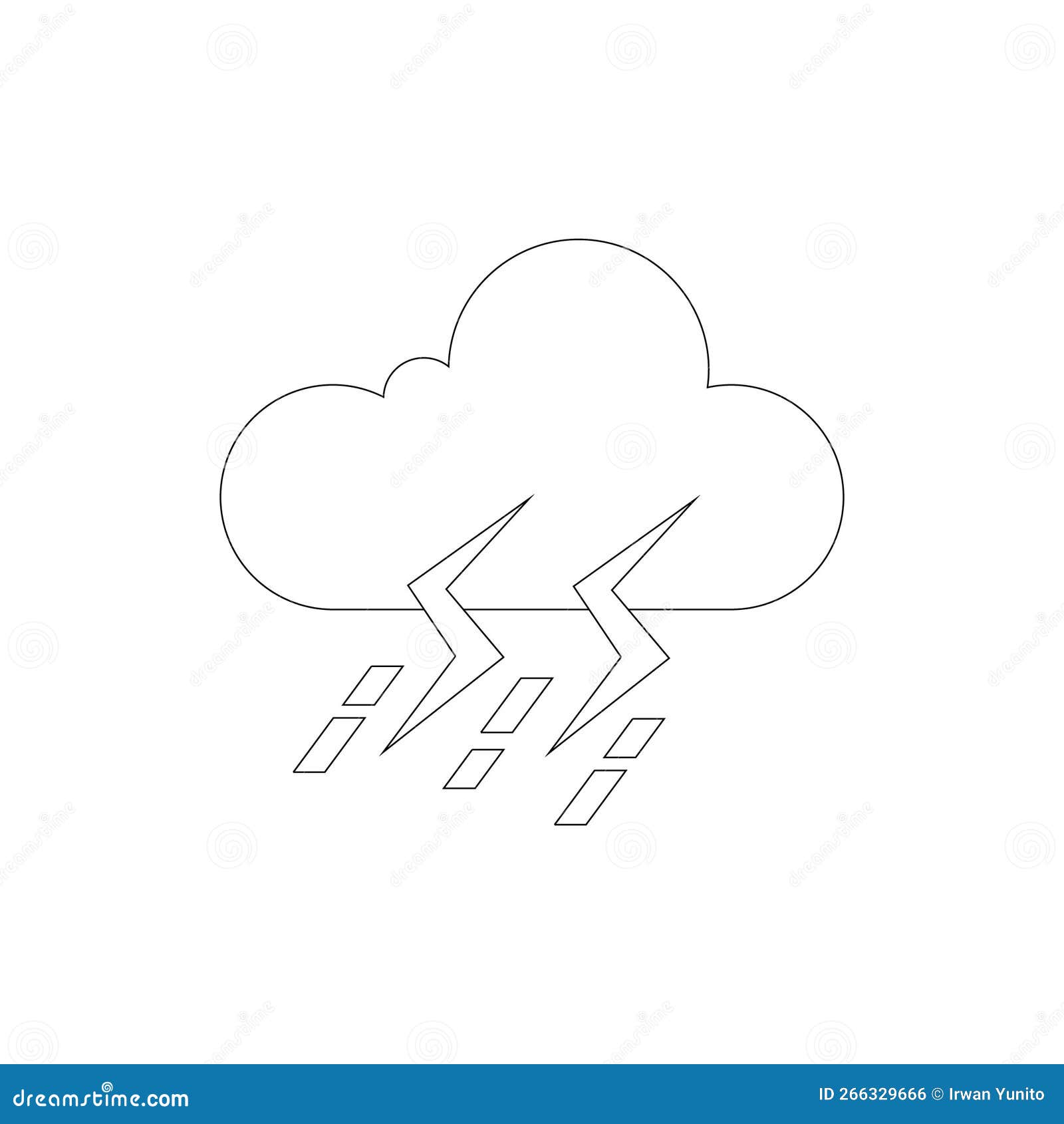 Icon Thunderstorm Template Design Trendy Stock Illustration ...