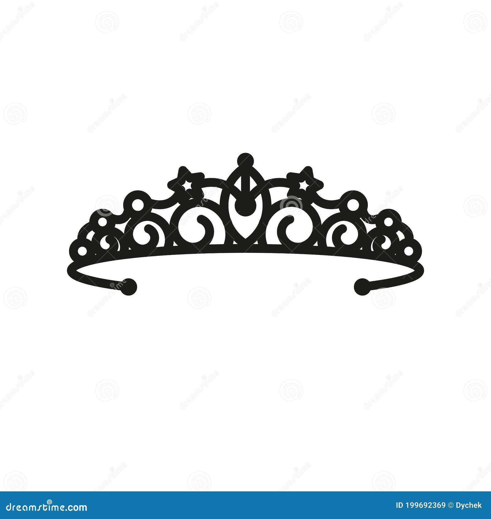 Icon of the Tiara. Simple Vector Illustration on a White Background ...