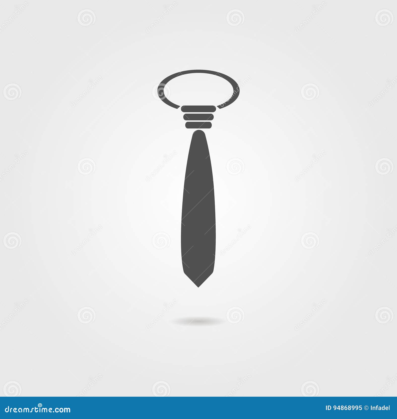 Icon tie with shadow stock vector. Illustration of shadow - 94868995