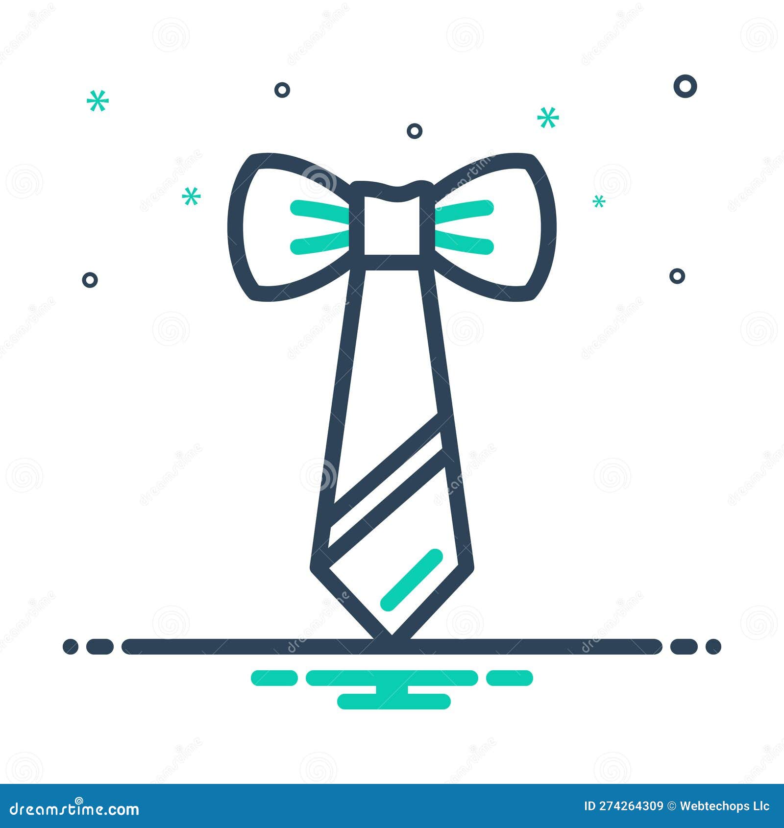 Mix Icon for Tied, Necktie and Knot Stock Illustration - Illustration ...