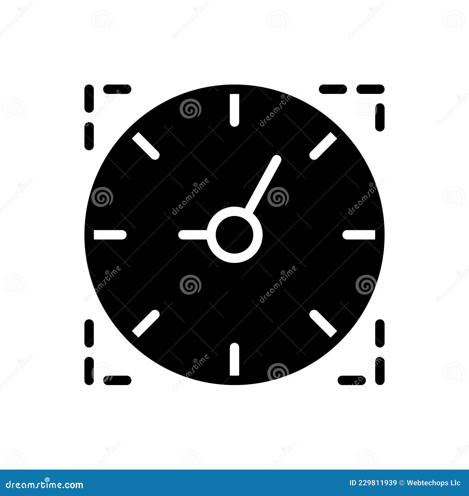 Black Solid Icon for Time, Period and Duration Stock Vector ...
