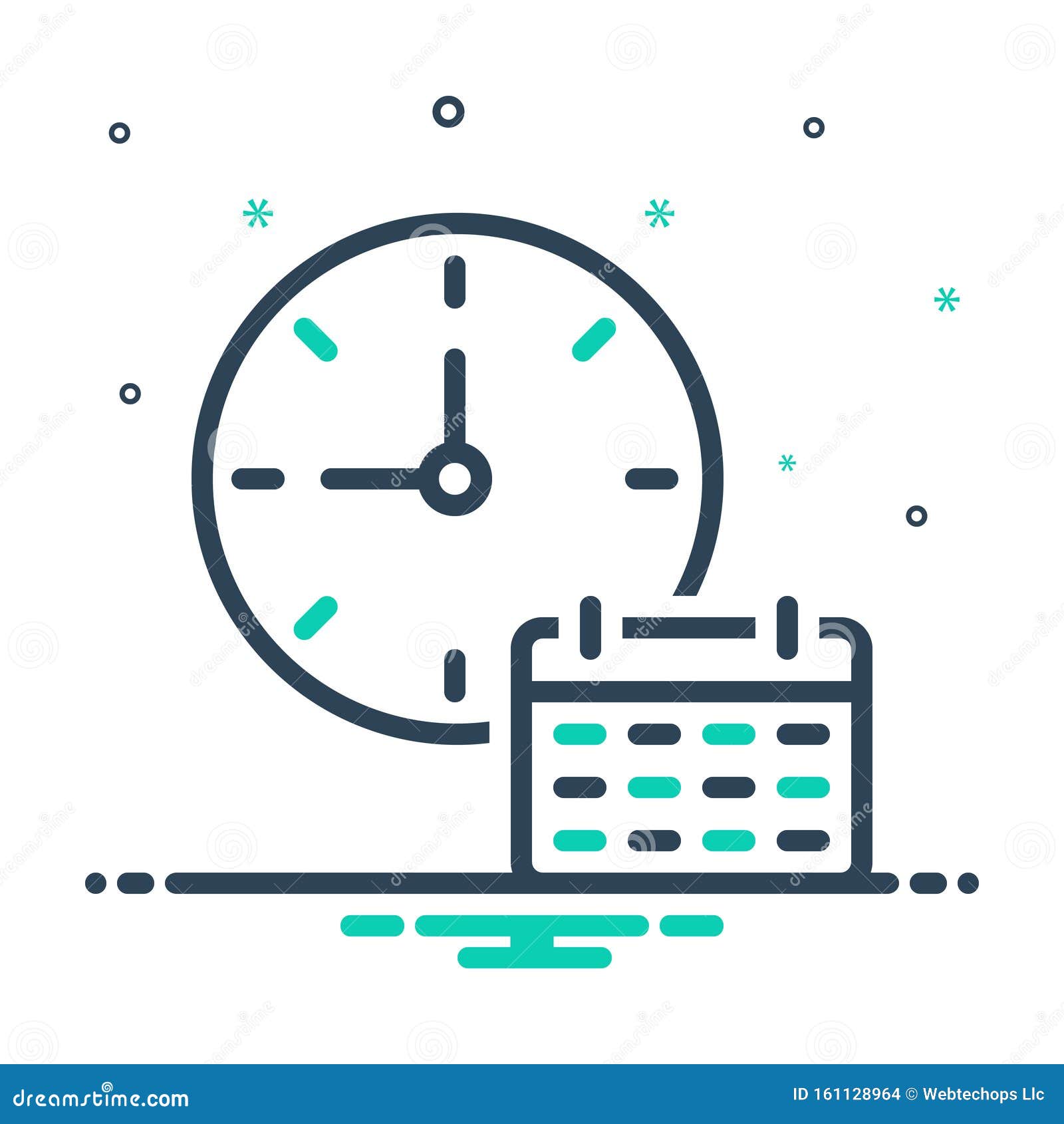 Mix Icon For Time Table, Clock And Dials Vector Illustration ...