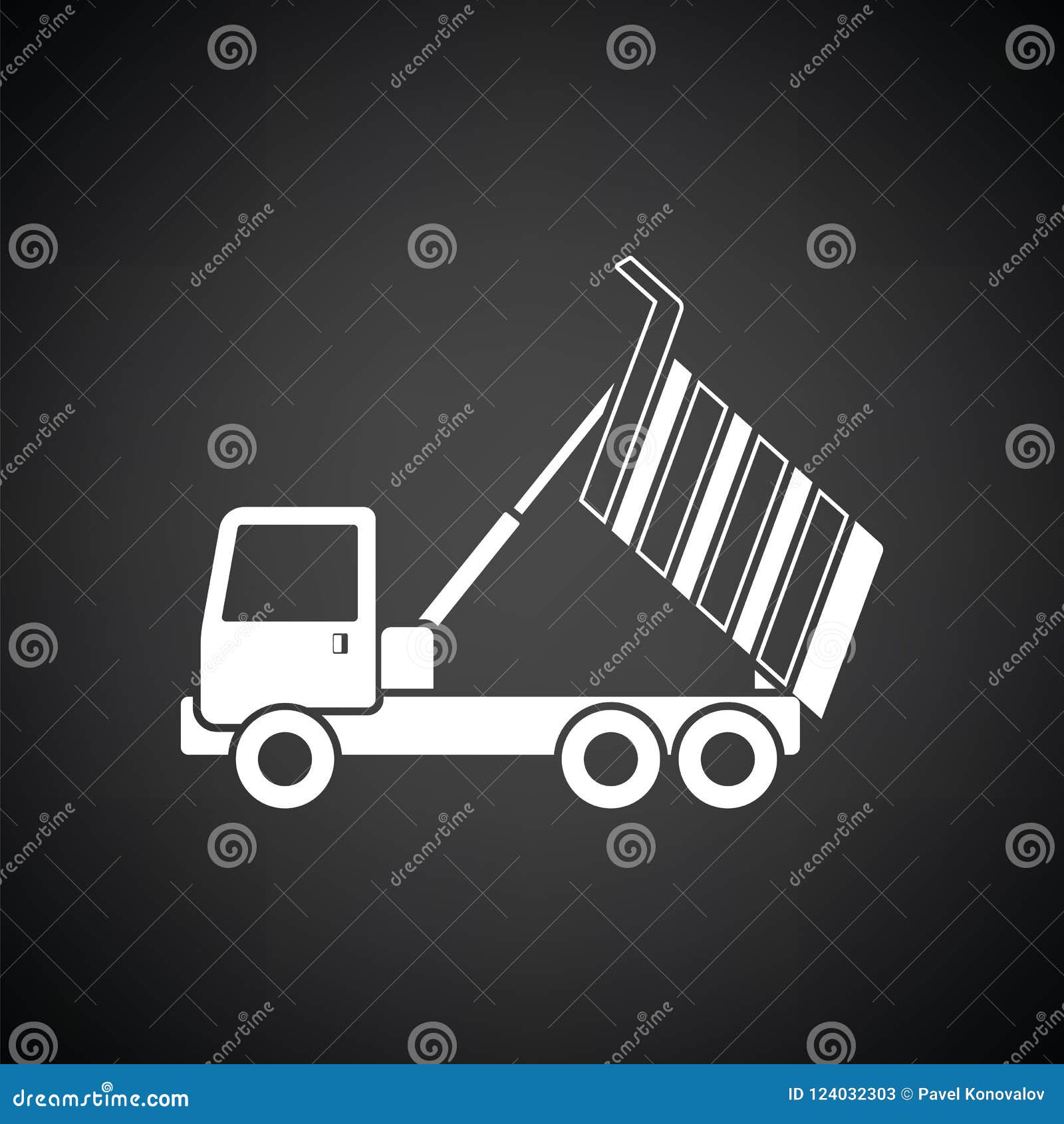 Icon of tipper stock vector. Illustration of machine - 124032303