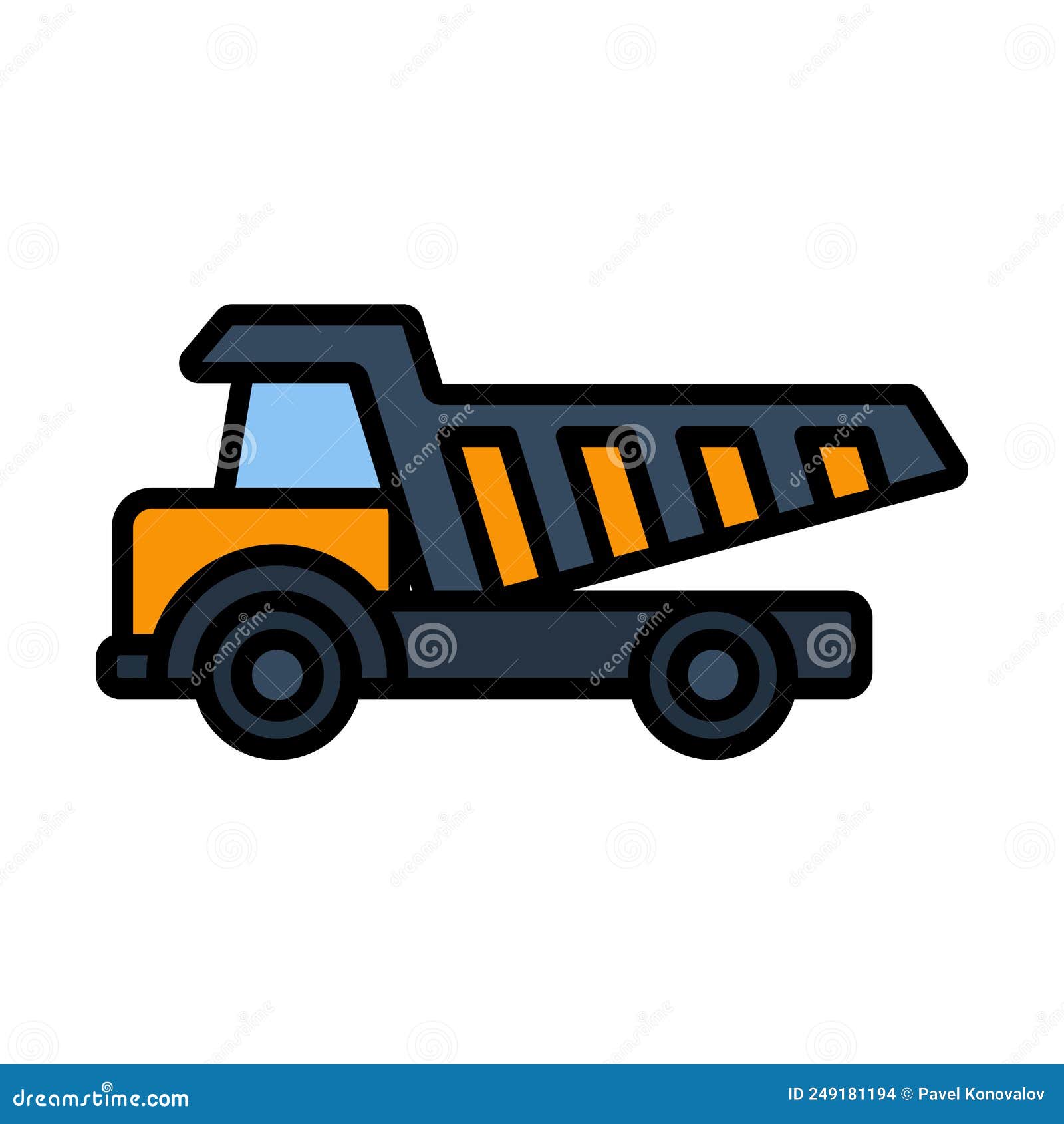 Icon of Tipper stock vector. Illustration of duty, container - 249181194