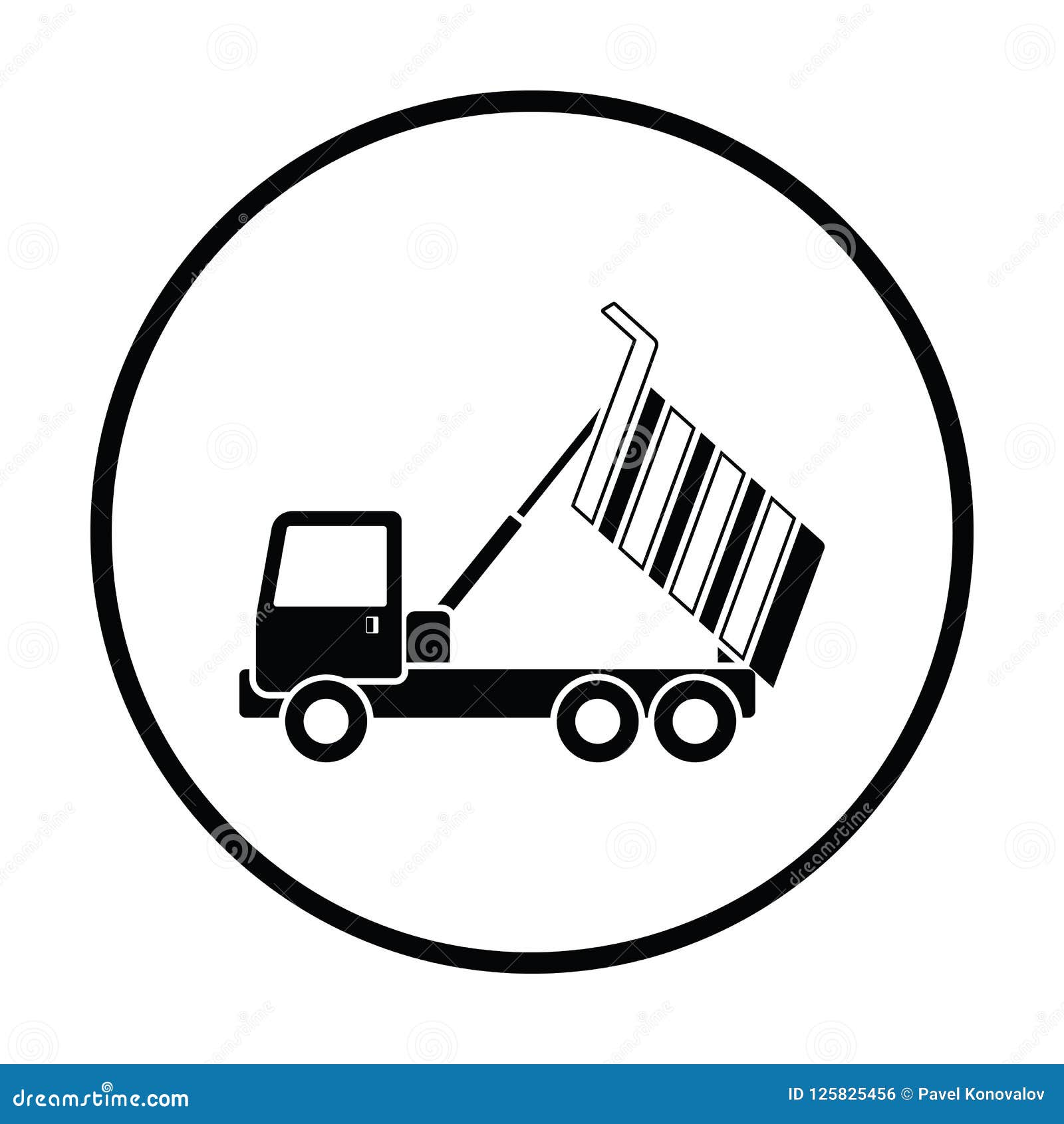 Icon of tipper stock vector. Illustration of logo, construction - 125825456