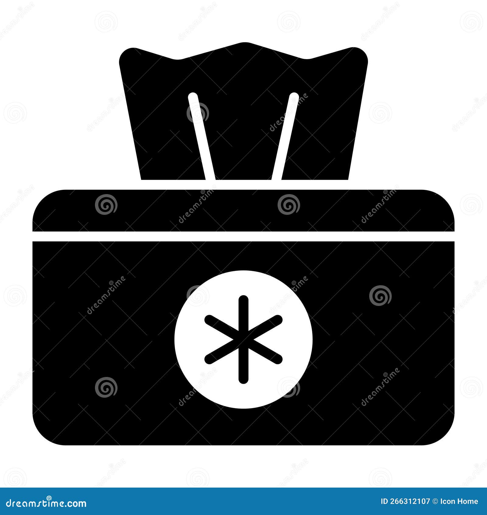 An Icon of Tissue Box, Hygiene Accessory Vector Stock Vector ...