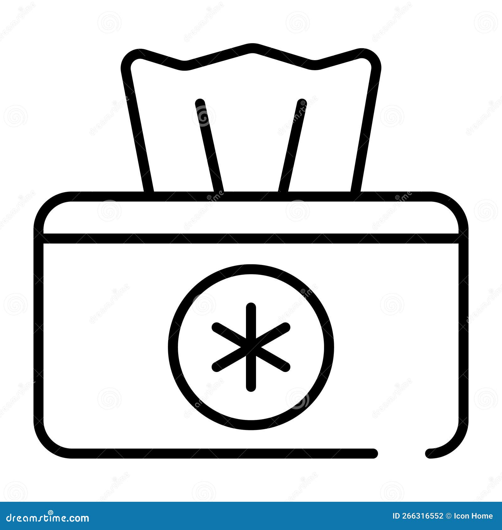 An Icon of Tissue Box, Hygiene Accessory Vector Stock Vector ...