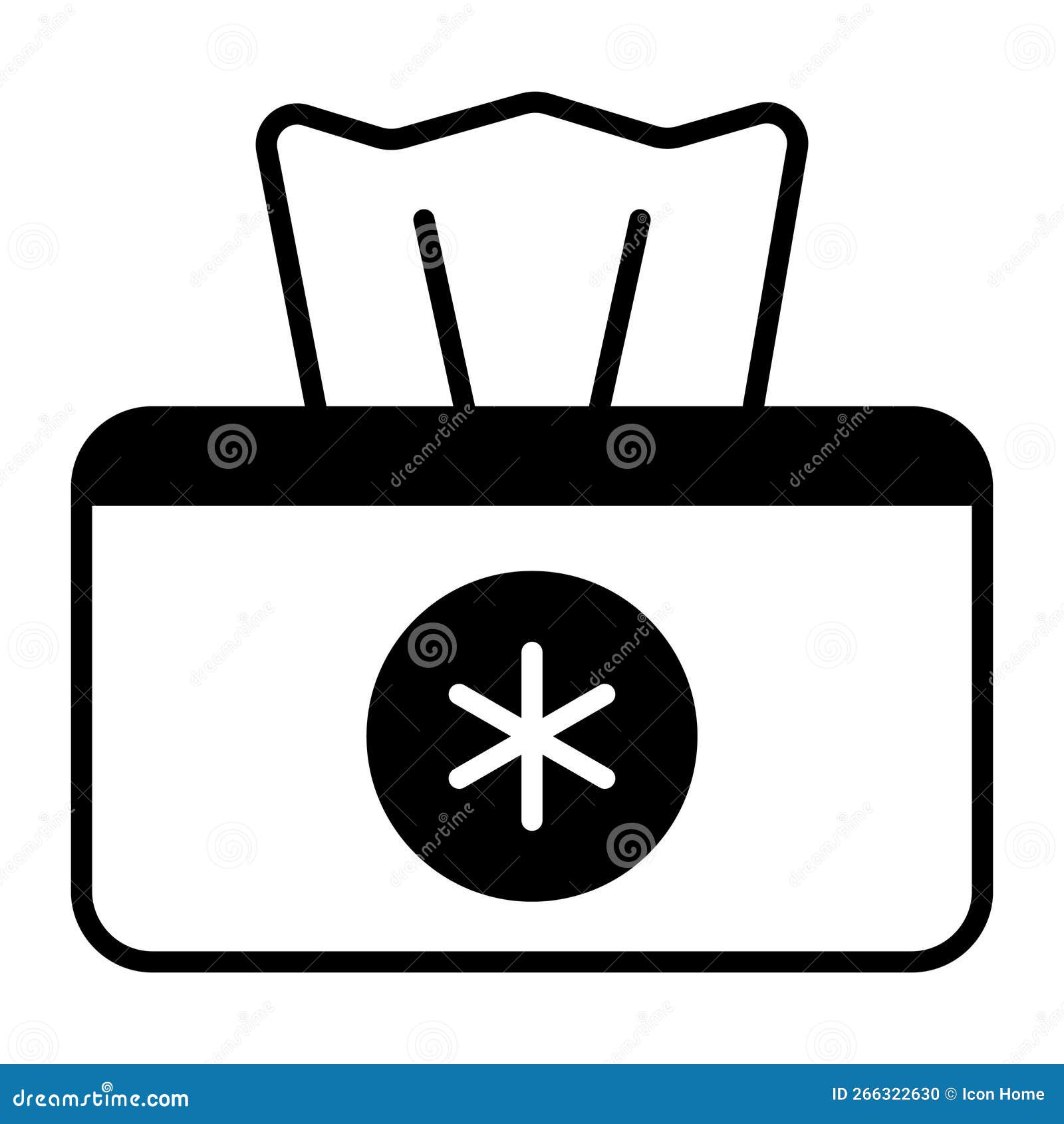 An Icon of Tissue Box, Hygiene Accessory Vector Stock Vector ...
