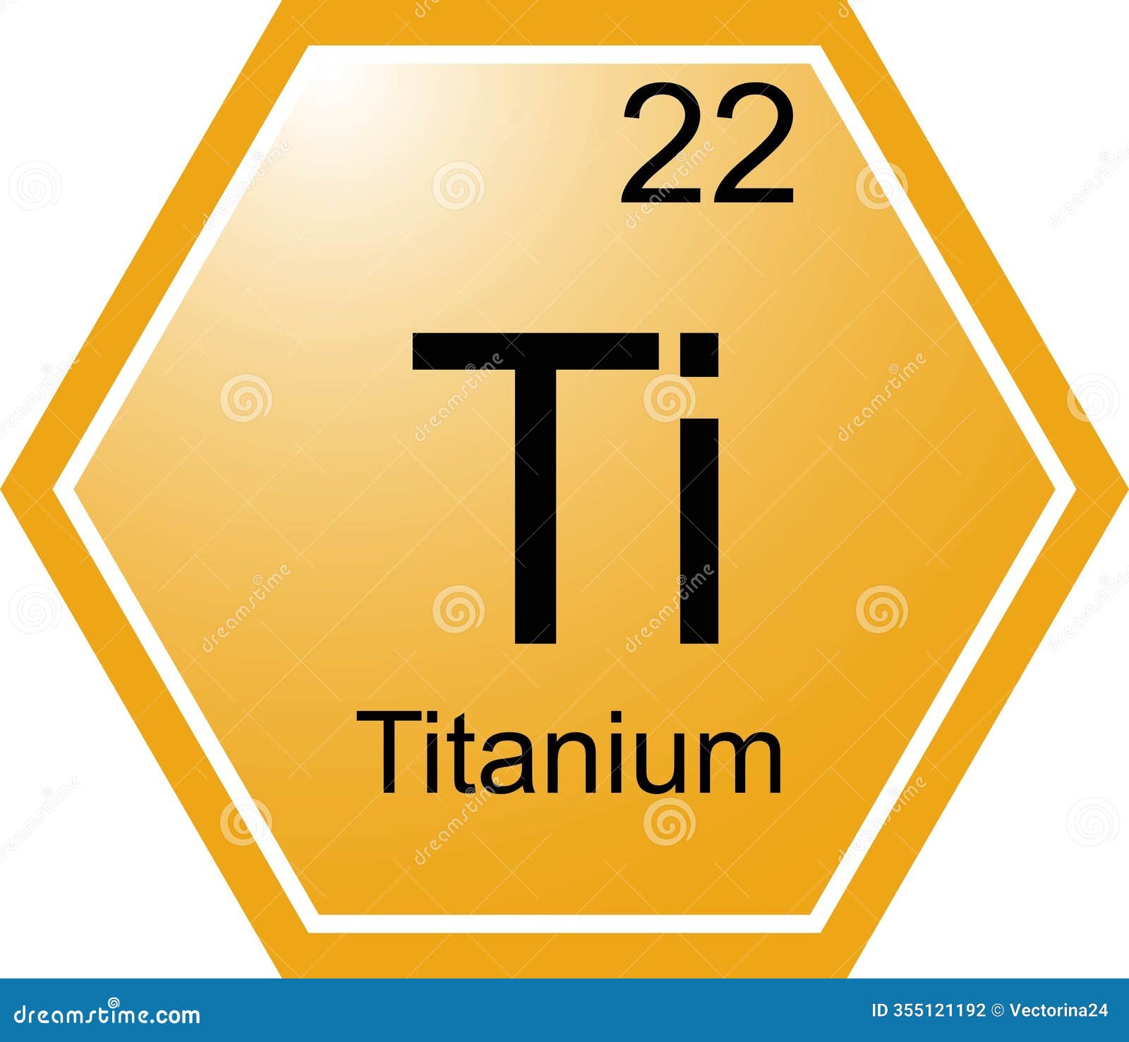 The Icon of the Titanium Element. Stock Illustration - Illustration of ...