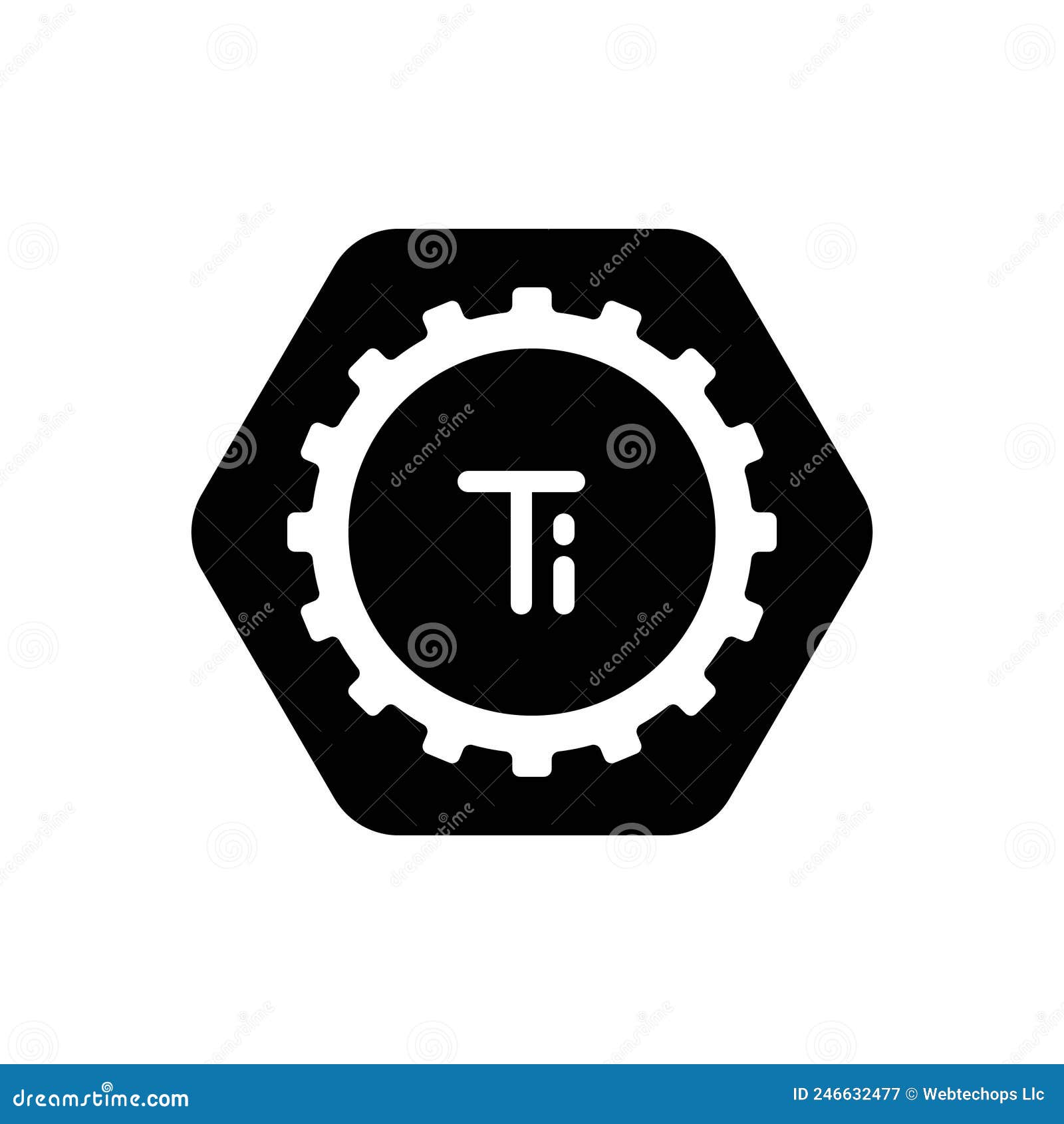 Titanium, Ti, Periodic Table Element Cartoon Vector | CartoonDealer.com ...