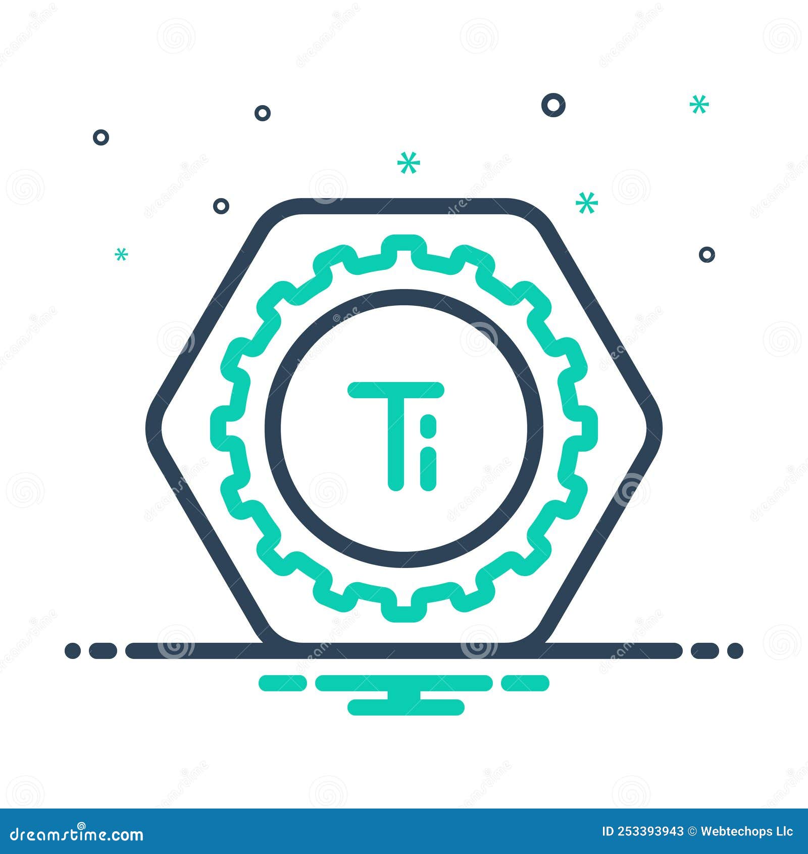 Titanium, Ti, Periodic Table Element Cartoon Vector | CartoonDealer.com ...