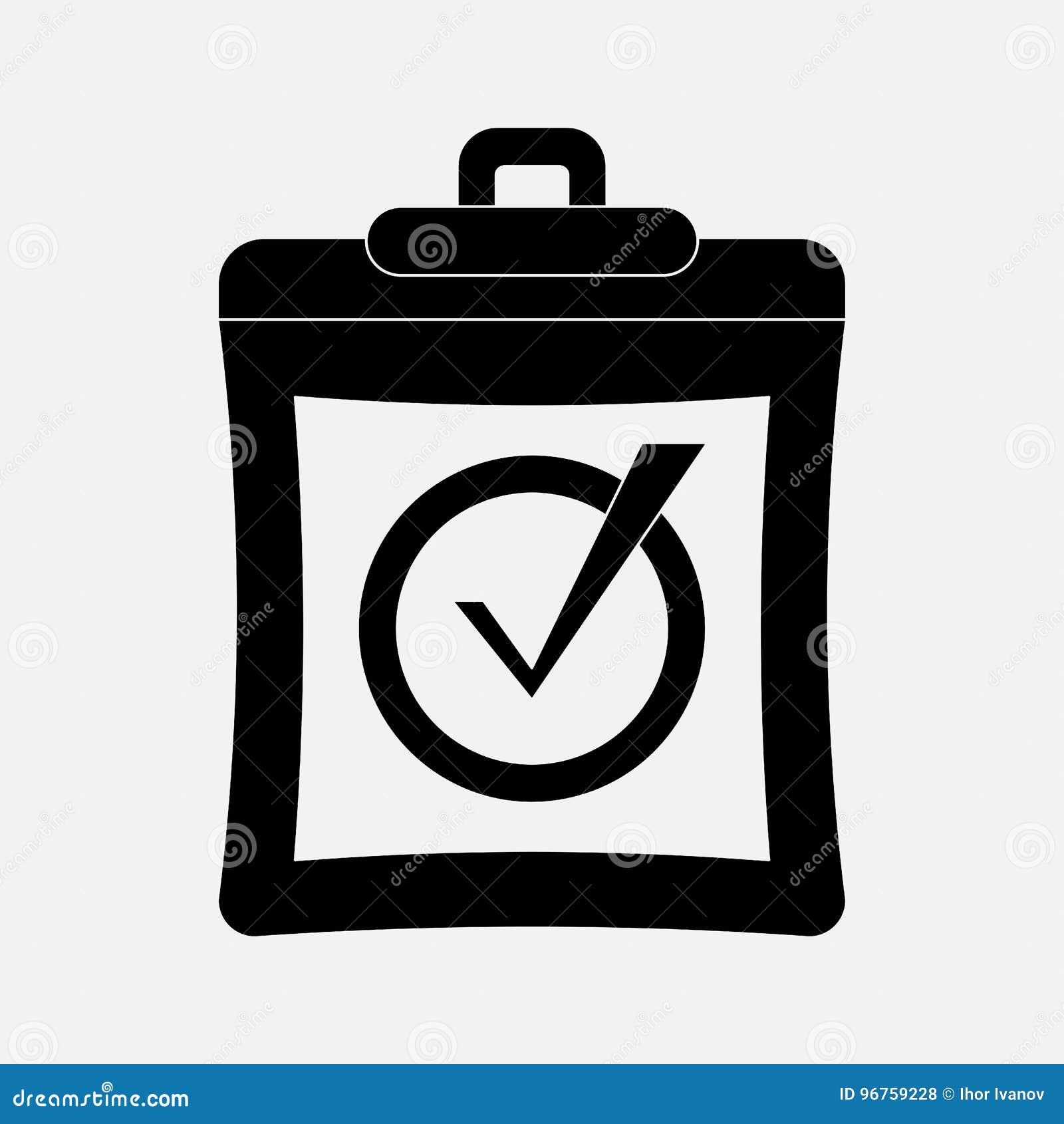 Icon To Check the List, Ok, Quality Control Stock Illustration ...