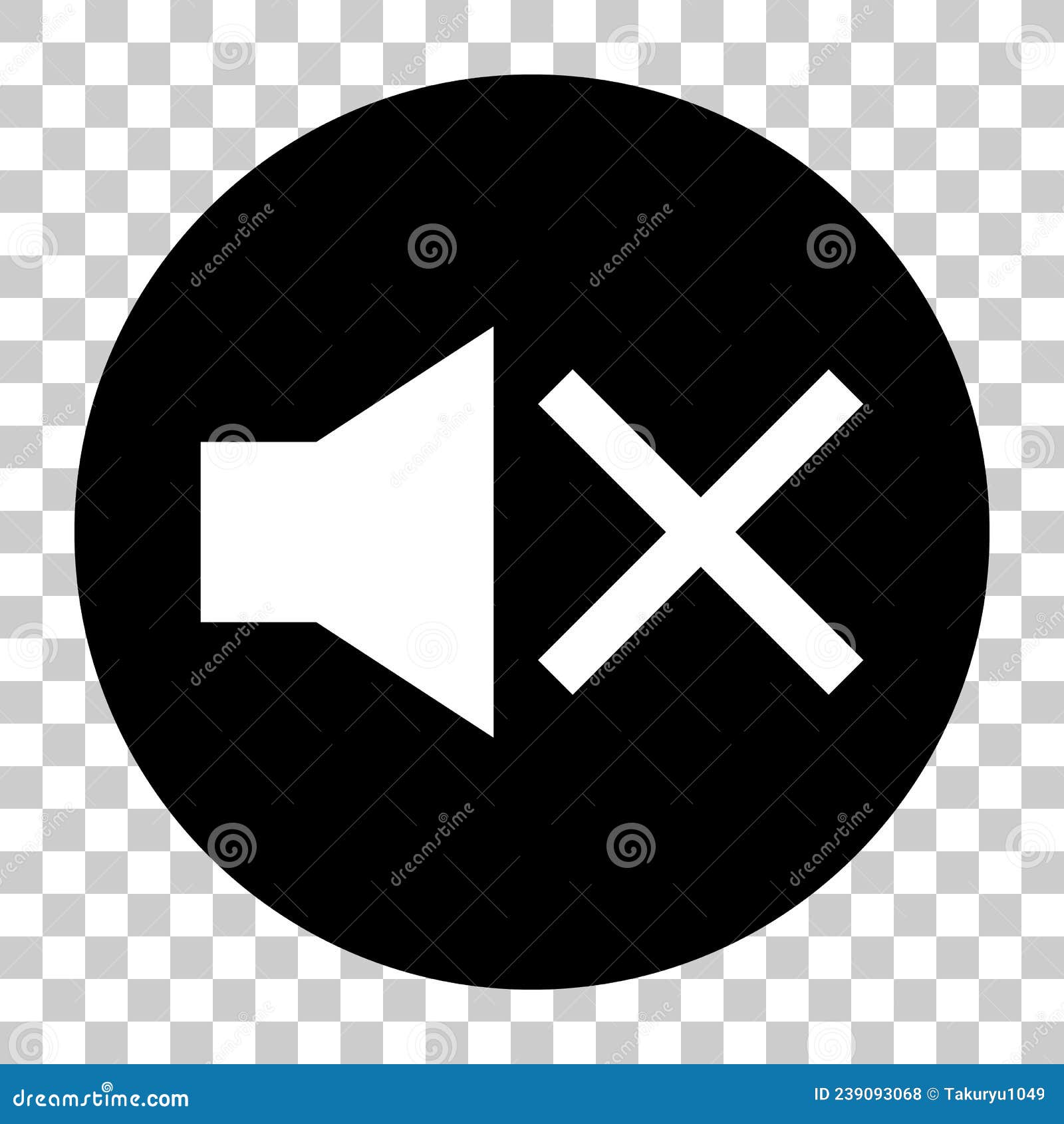 Circular Mute Button Icon. Volume Vectors. Stock Vector - Illustration ...