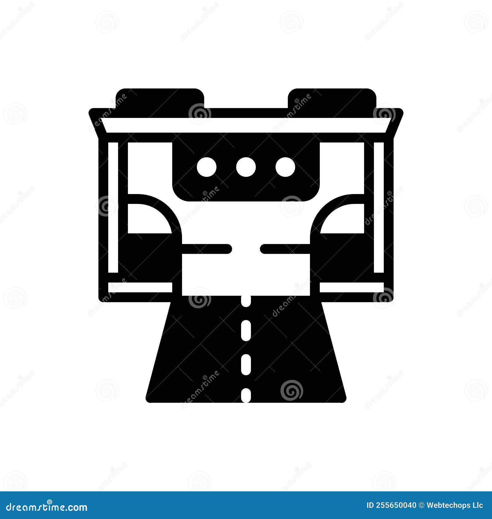 Black Solid Icon for Toll, Road Toll and Highway Stock Vector ...