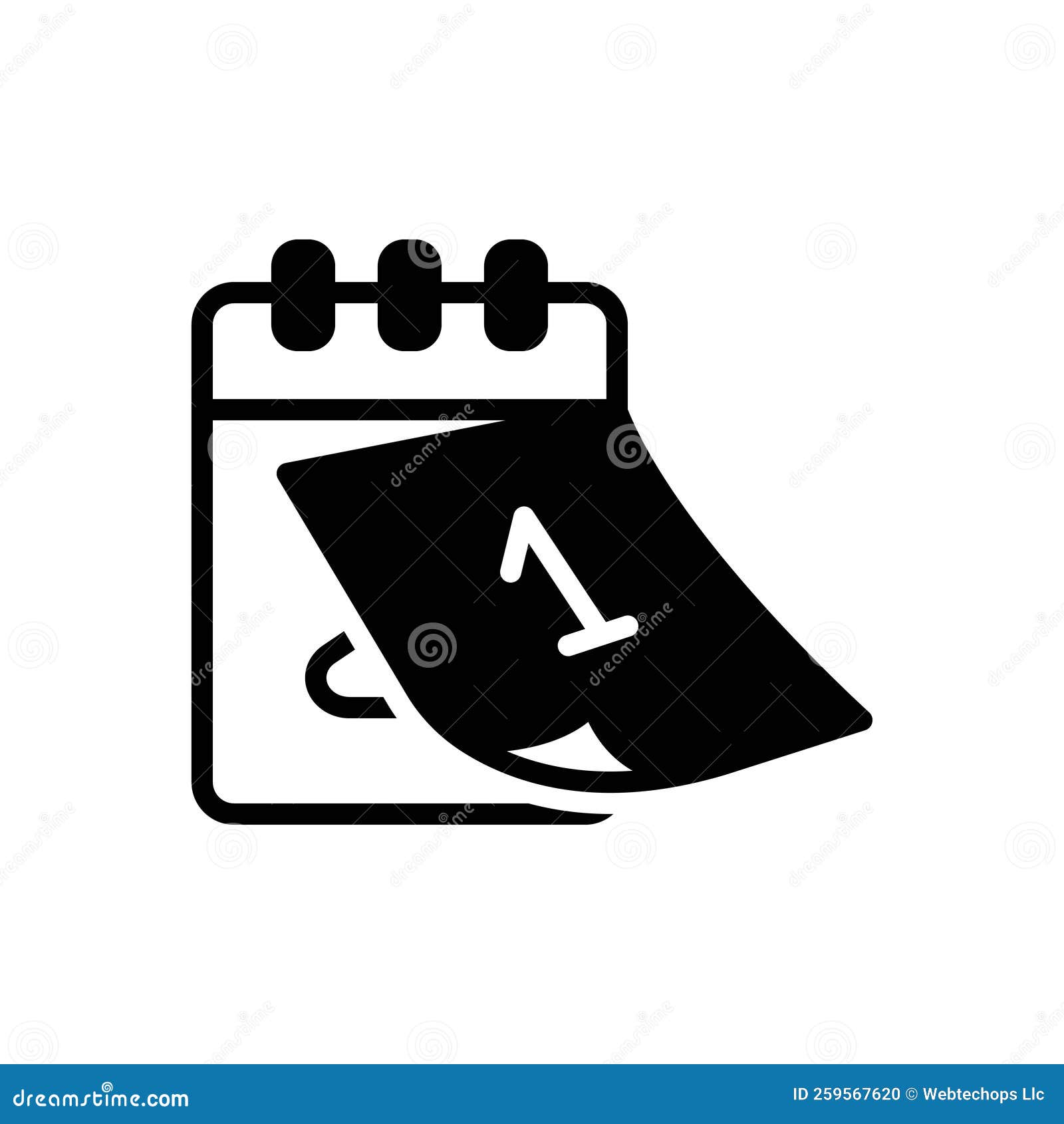 Black Solid Icon for Tomorrow, Calendar and Schedule Stock Vector ...