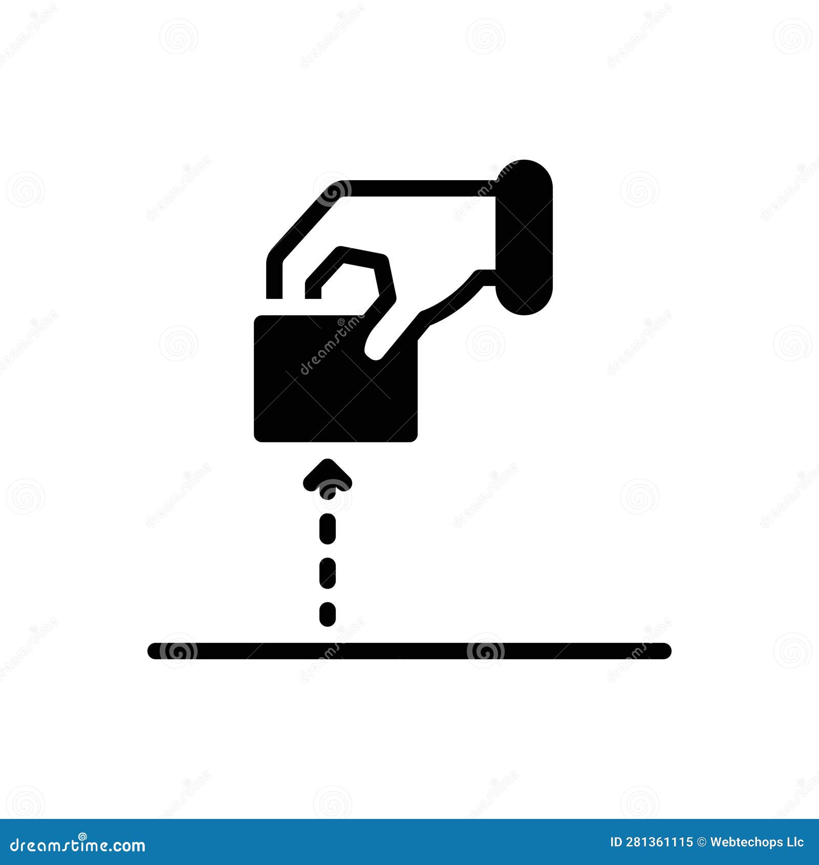 Black Solid Icon for Took, Pick and Collect Stock Vector - Illustration ...