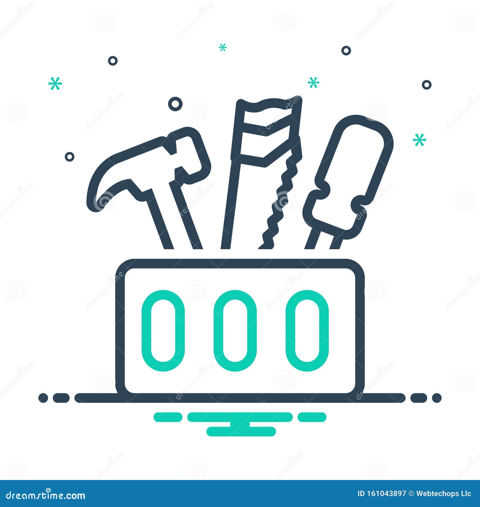 Mix Icon for Toolbox, Tool and Kit Box Stock Vector - Illustration of ...