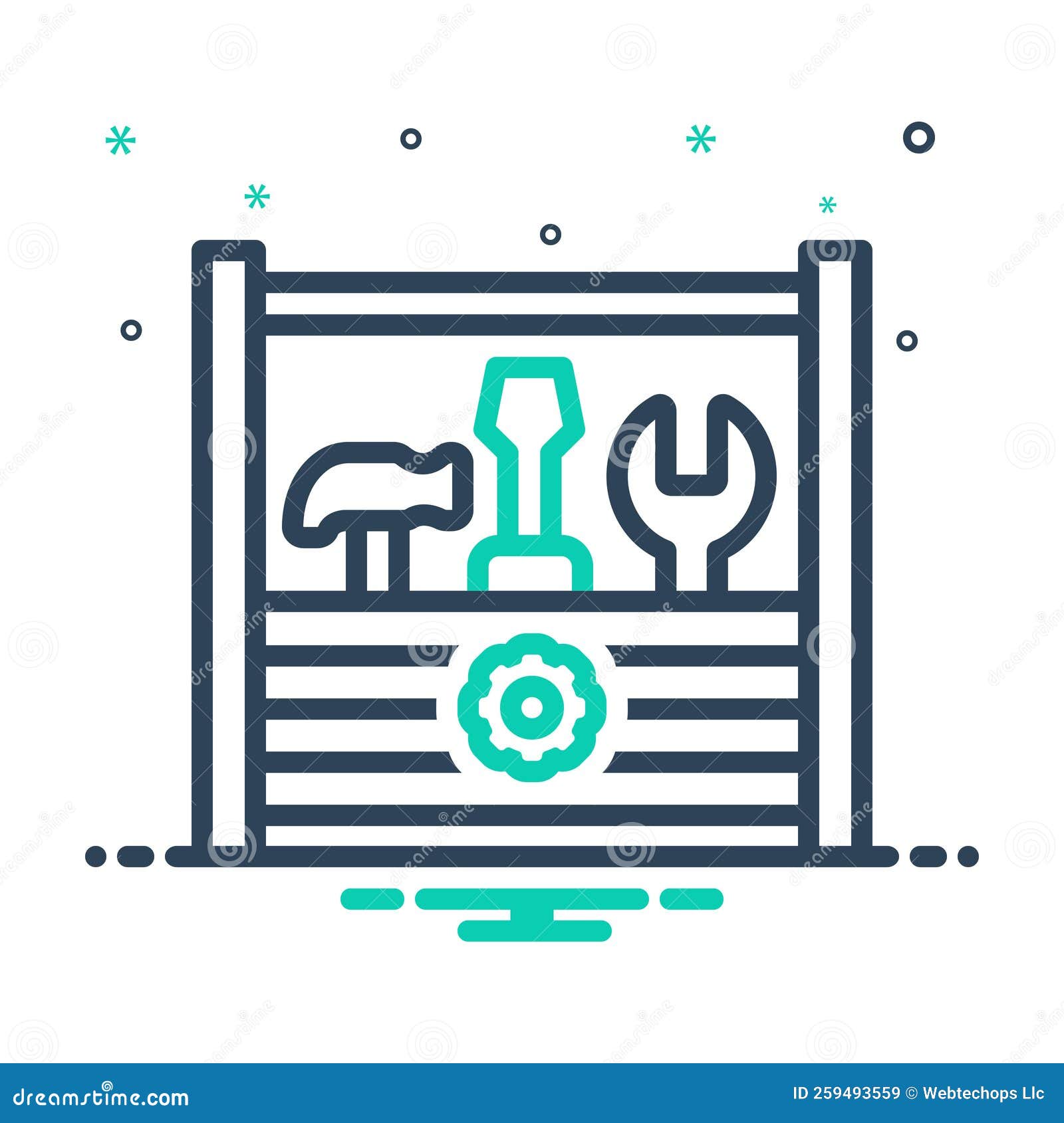 Mix Icon for Toolkit, Toolbox and Tool Stock Illustration ...