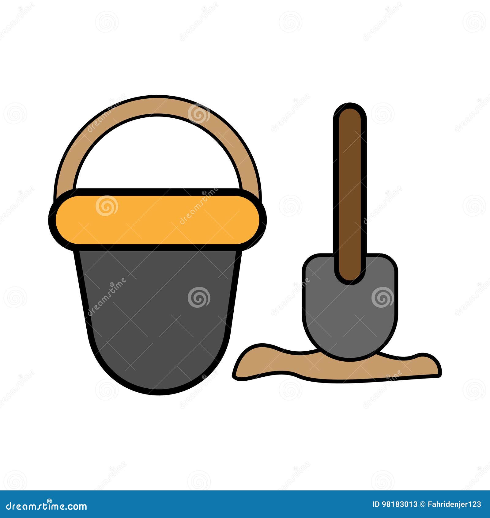 Icon tools to play sand stock illustration. Illustration of relaxation ...