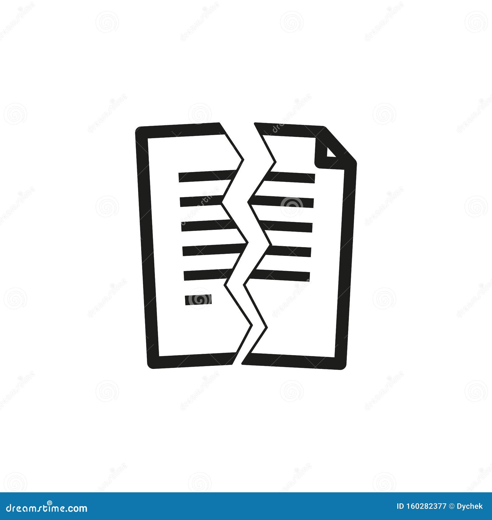 Torn Document. Cancellation Of Contract Or Agreement Cartoon Vector ... Torn Document. Cancellation Of Contract Or Agreement Cartoon Vector ...