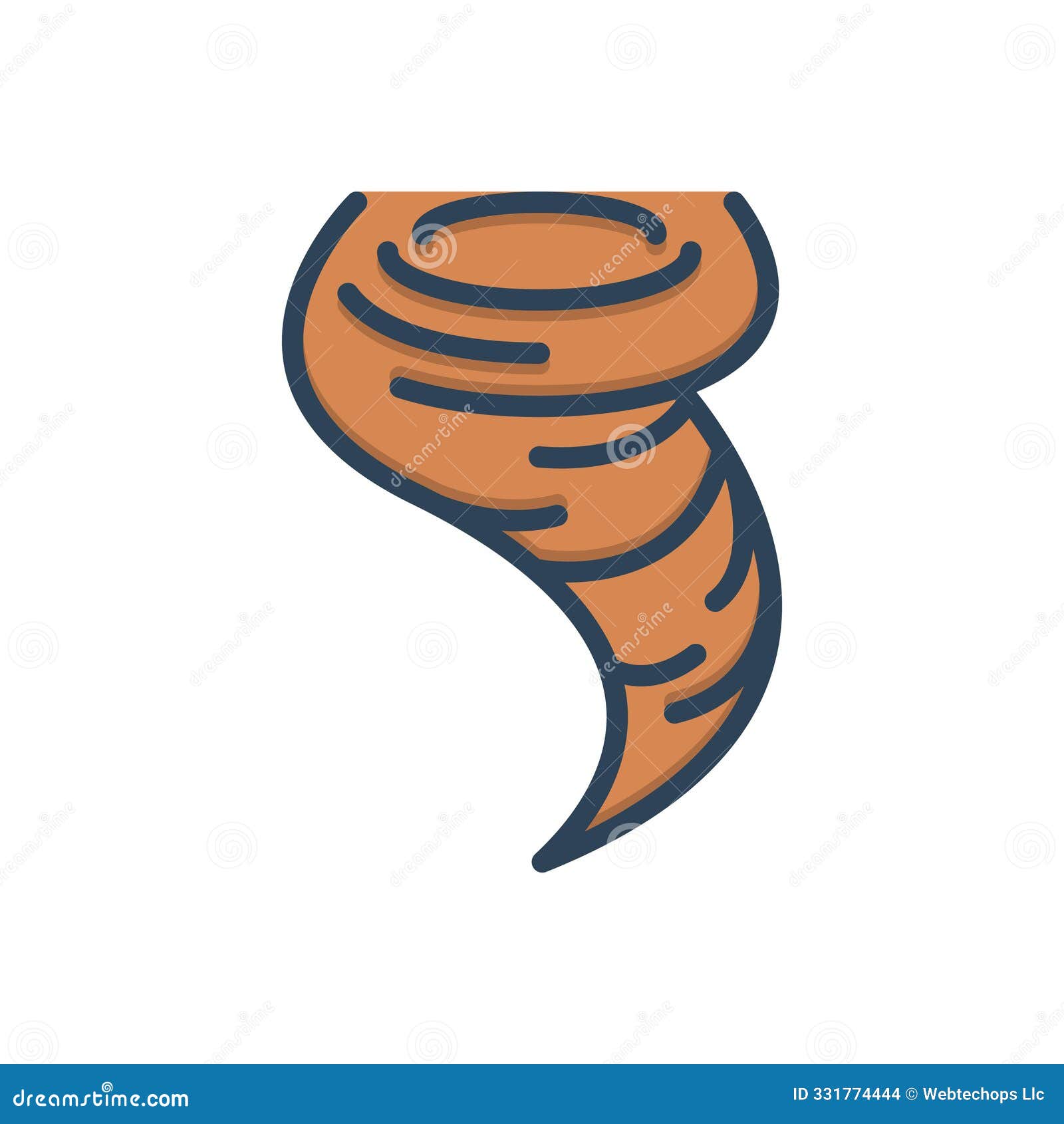 Color Illustration Icon for Tornado, Maelstrom and Disaster Stock ...