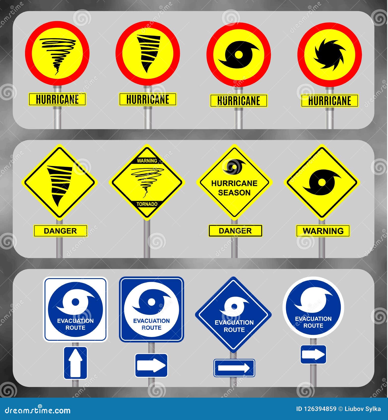 Icon Tornadoes in the Linear Flat Style. Vector Illustration Isolate on ...