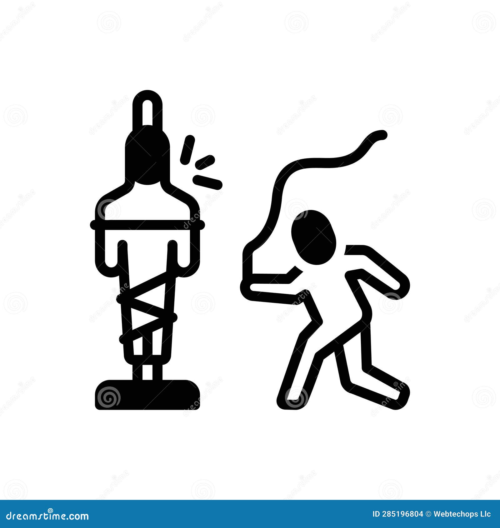 Black Solid Icon for Torture, Misery and Torment Stock Vector ...