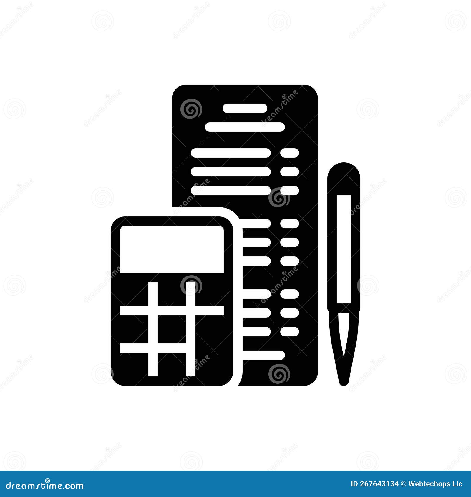 Black Solid Icon for Totals, Entire and Complete Stock Vector ...