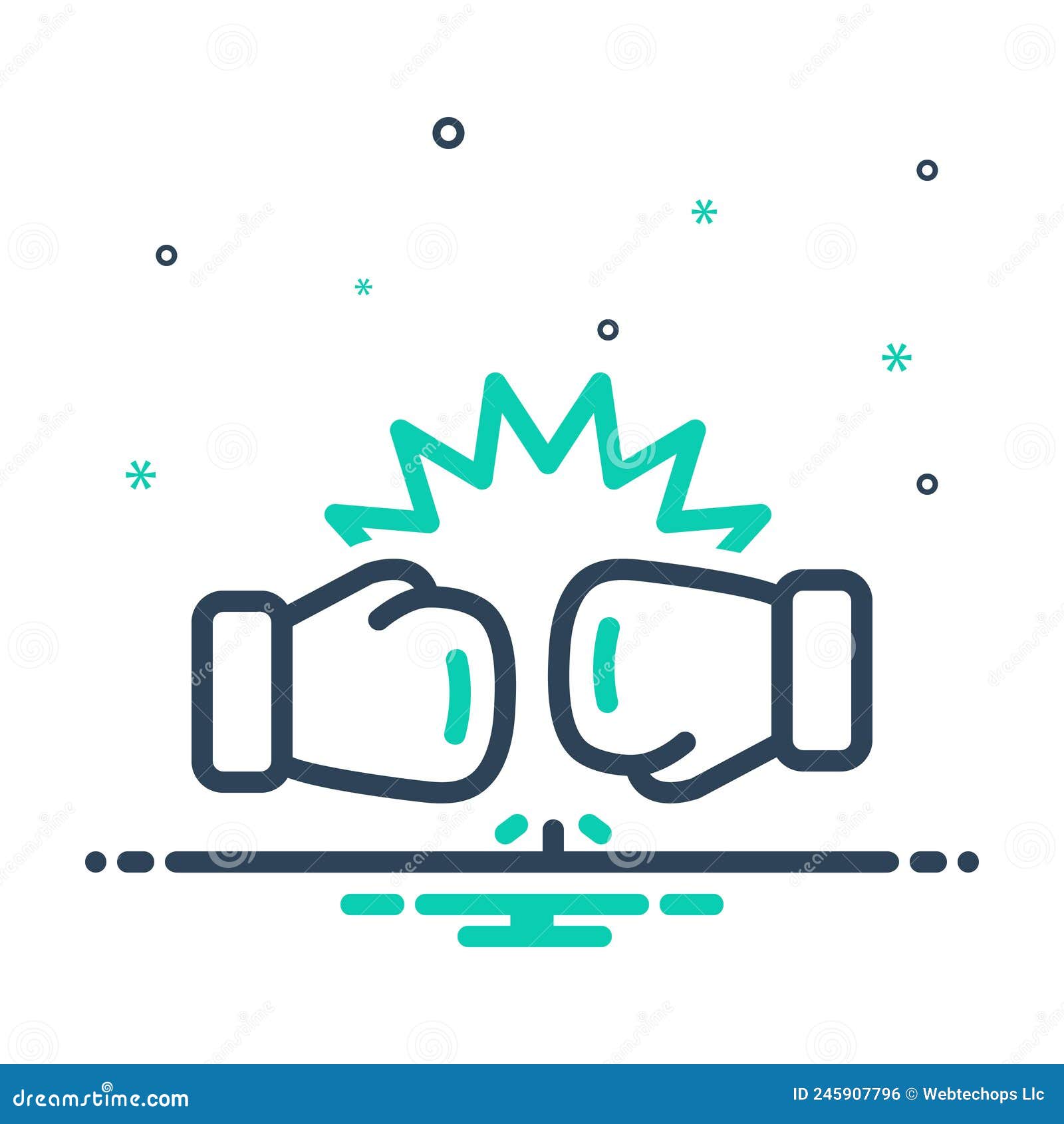 Mix Icon for Tough, Rigid and Stiff Stock Illustration - Illustration ...