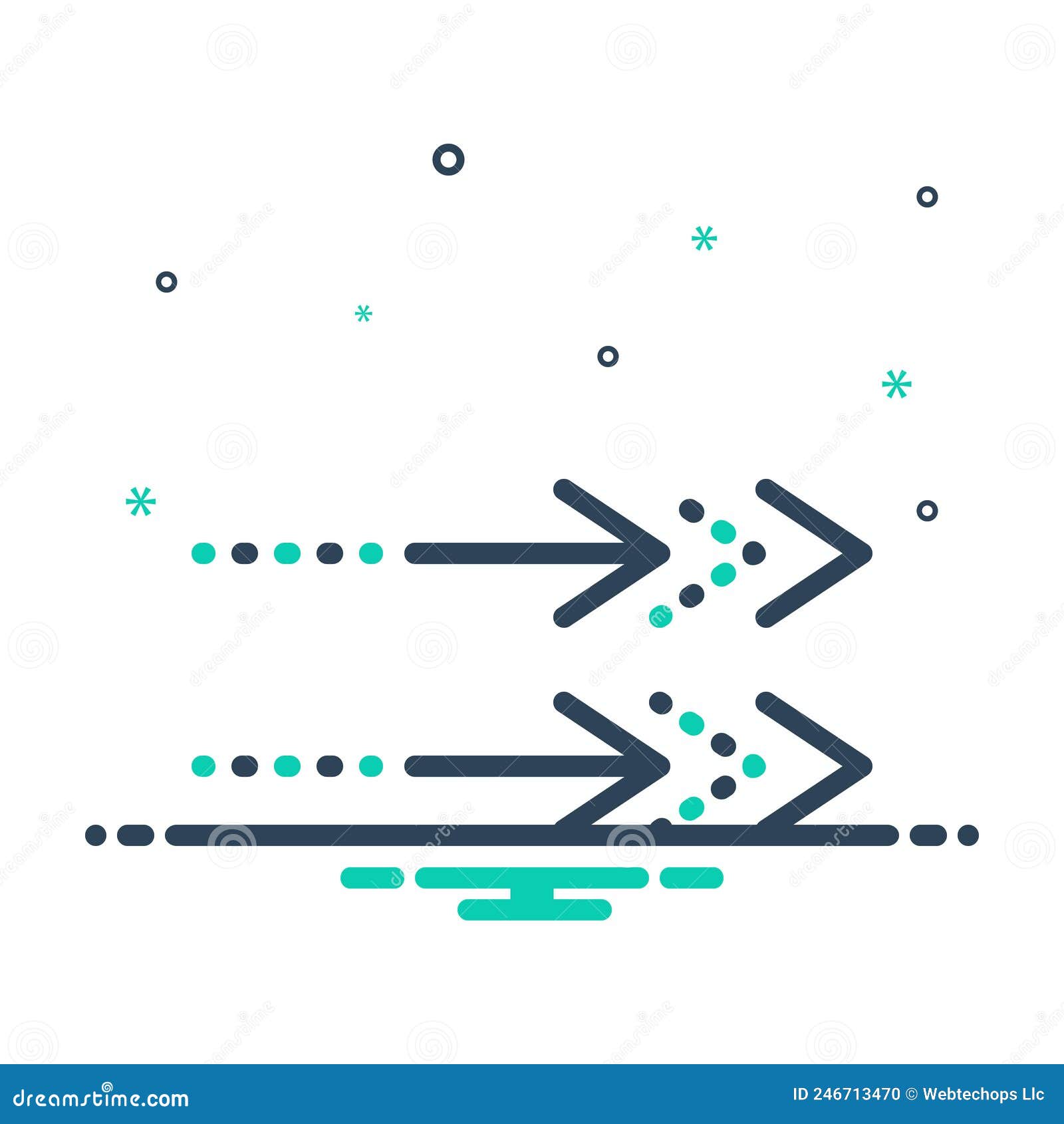 Mix Icon for Towards, Next and Continue Stock Illustration ...