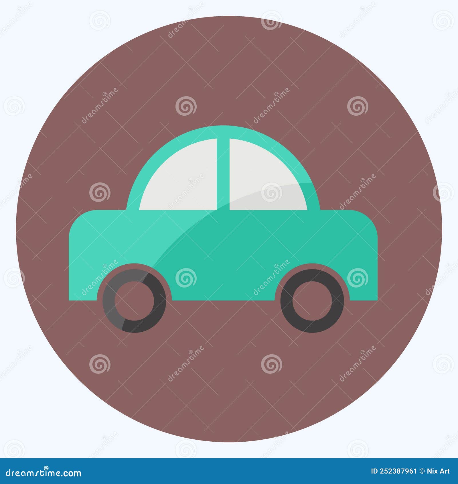 Icon Toy Car 1. Suitable for Toy Symbol. Flat Style. Simple Design ...