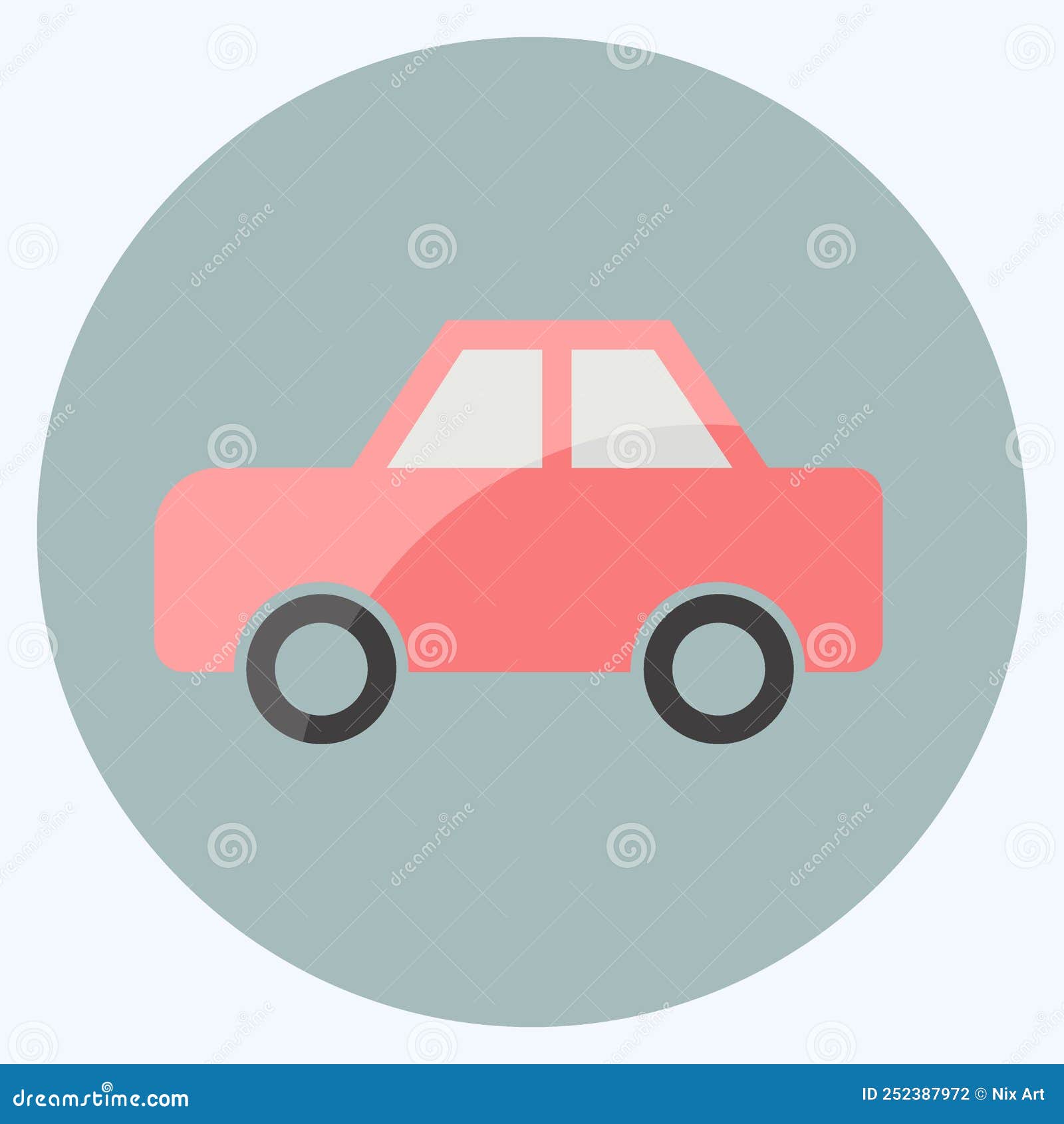 Icon Toy Car 2. Suitable for Toy Symbol. Flat Style. Simple Design ...