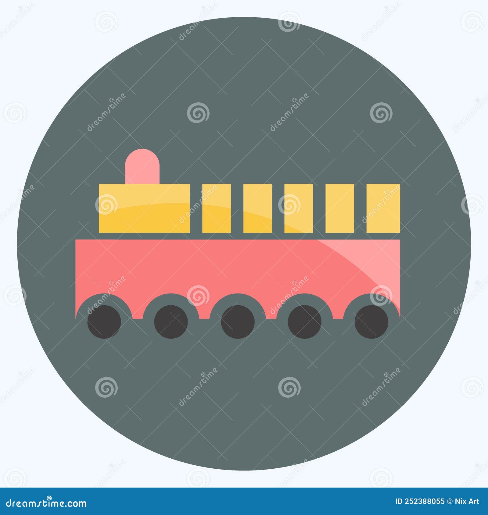 Icon Toy Train. Suitable for Toy Symbol. Flat Style. Simple Design ...