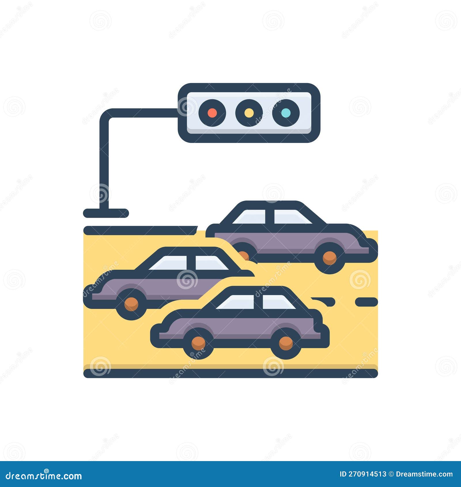 Color Illustration Icon for Traffic, Vehicle and Stoplight Stock Vector ...