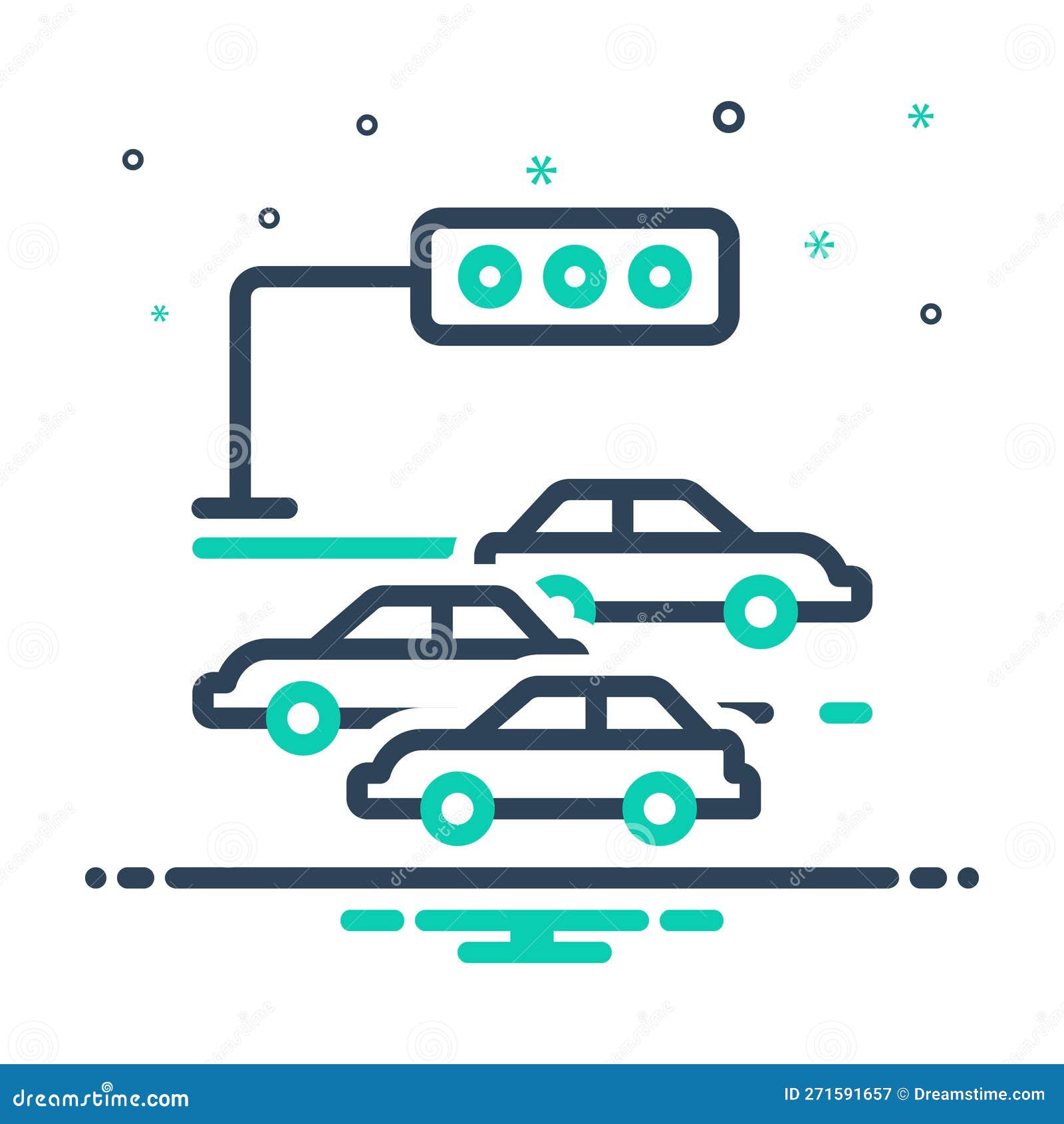 Mix Icon for Traffic, Vehicle and Semaphone Stock Illustration ...