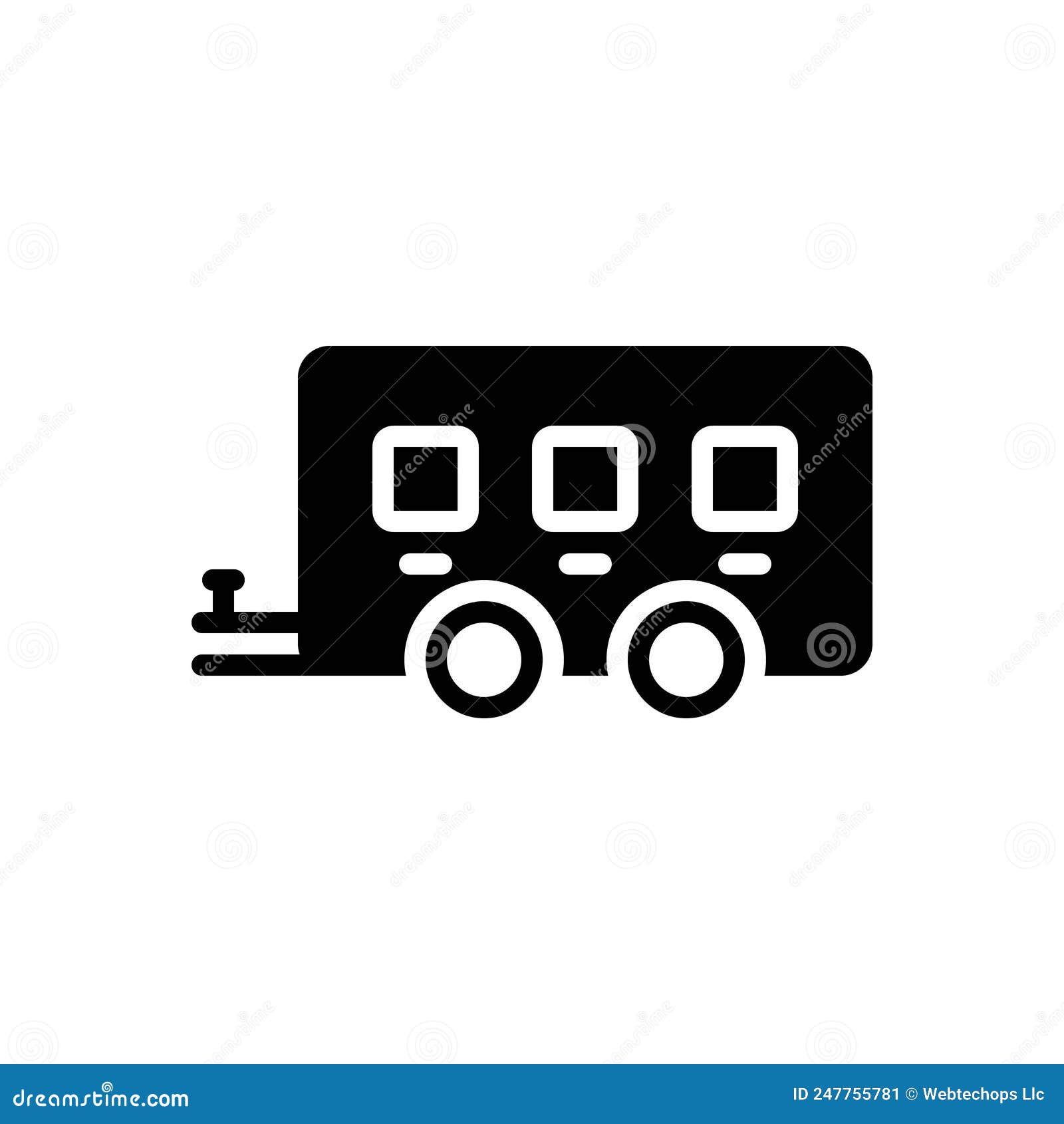 Black Solid Icon for Trailers, Transportation and Delivery Stock Vector ...