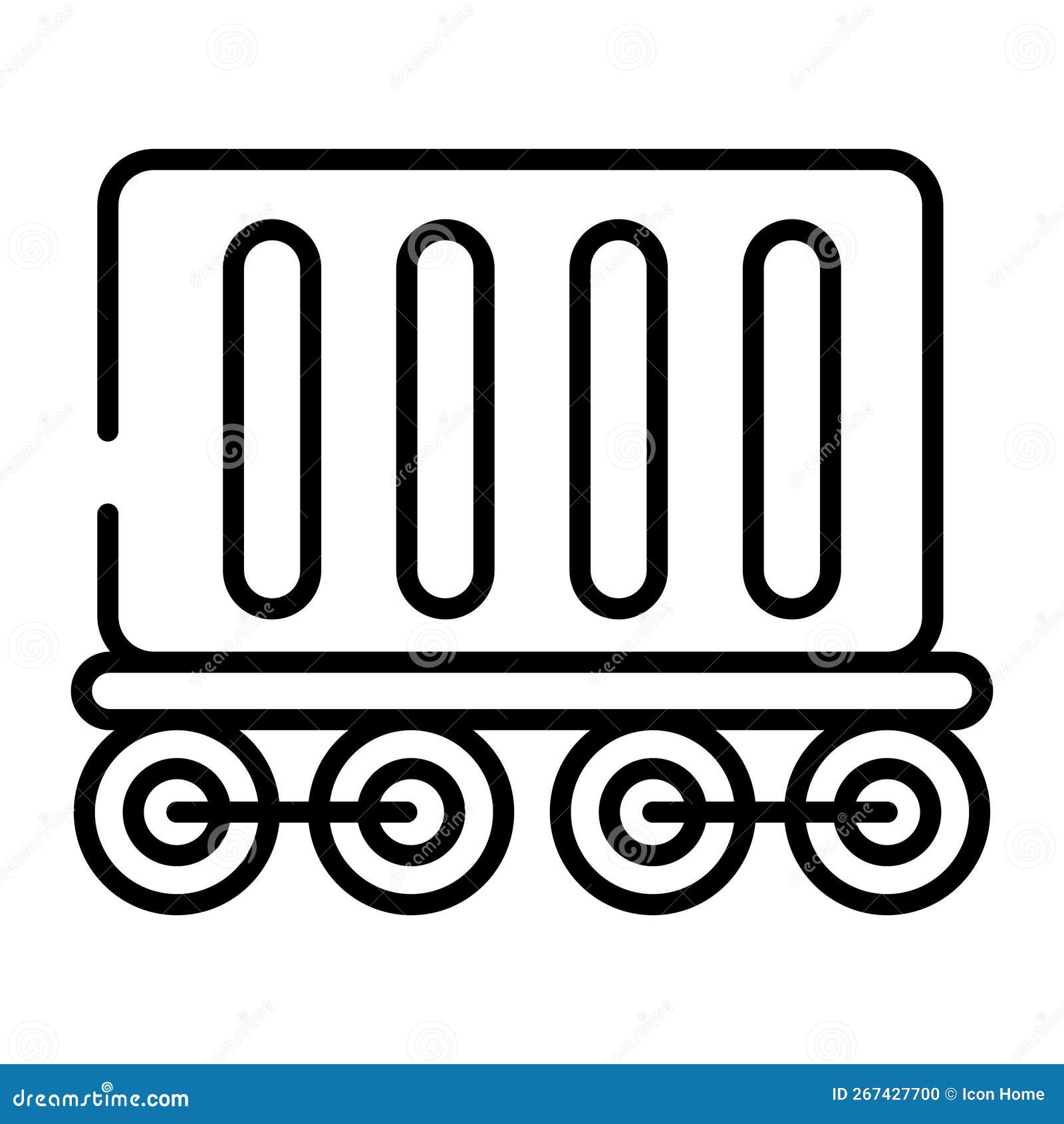 Icon of Train Cargo Container, Logistics Concept Stock Vector ...