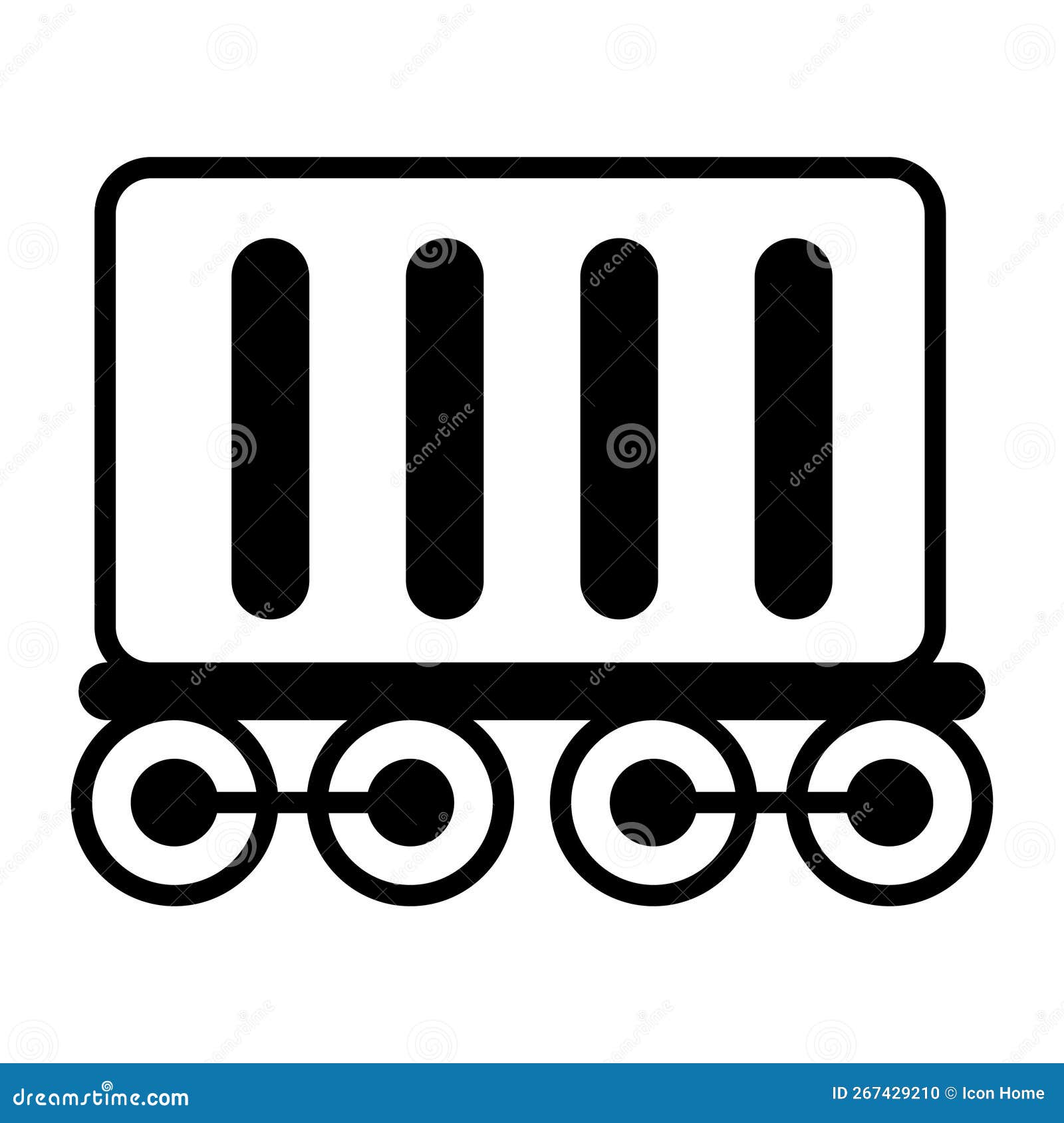 Icon of Train Cargo Container, Logistics Concept Stock Vector ...