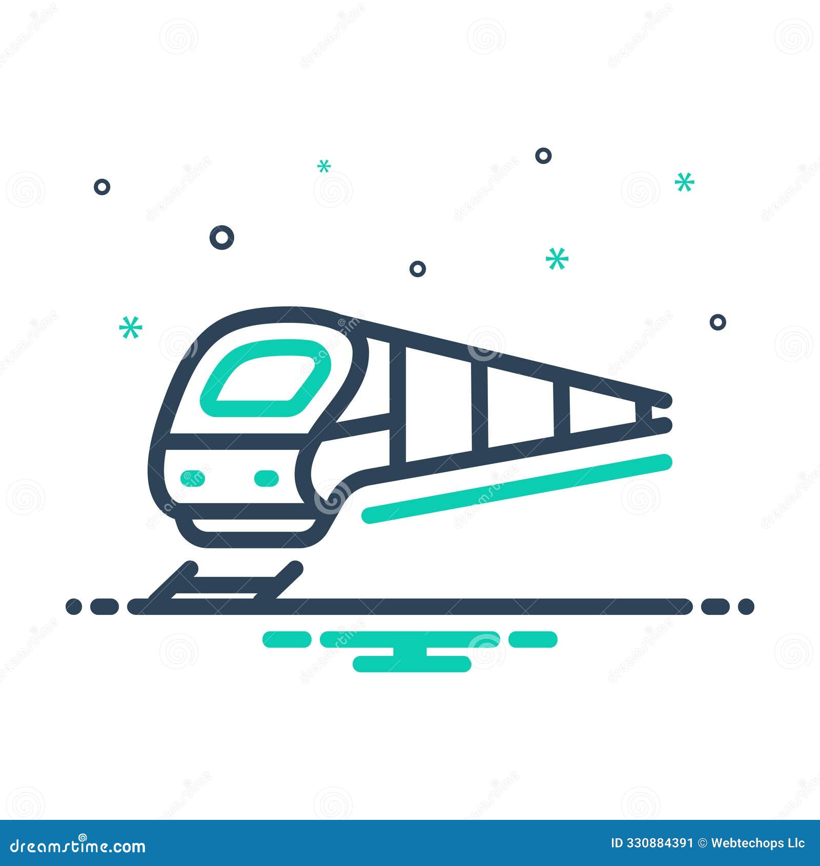 Mix Icon for Train, Rail and Metro Stock Illustration - Illustration of ...