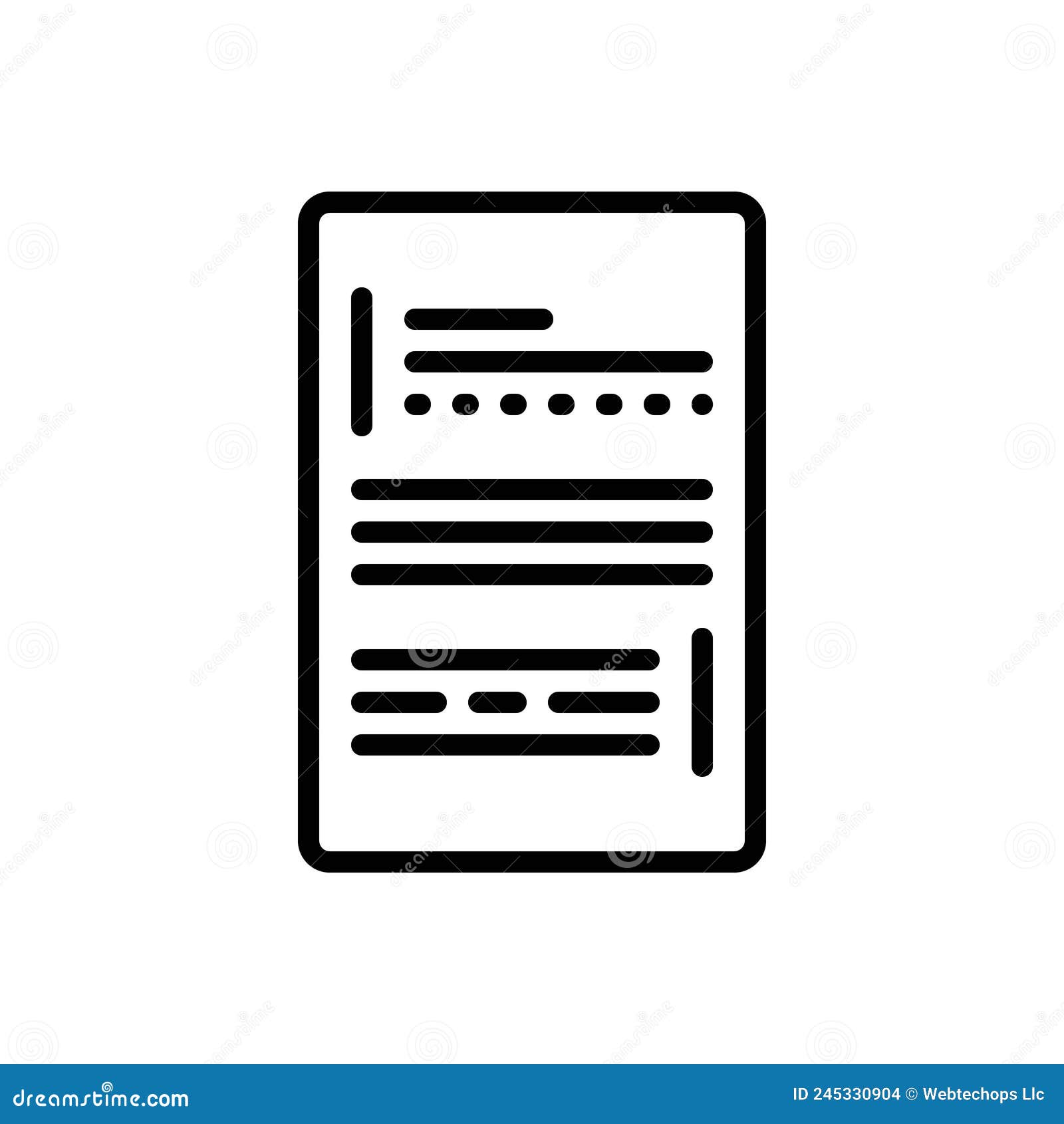 Black Line Icon for Transcript Shots, Justify and Alignment Stock ...
