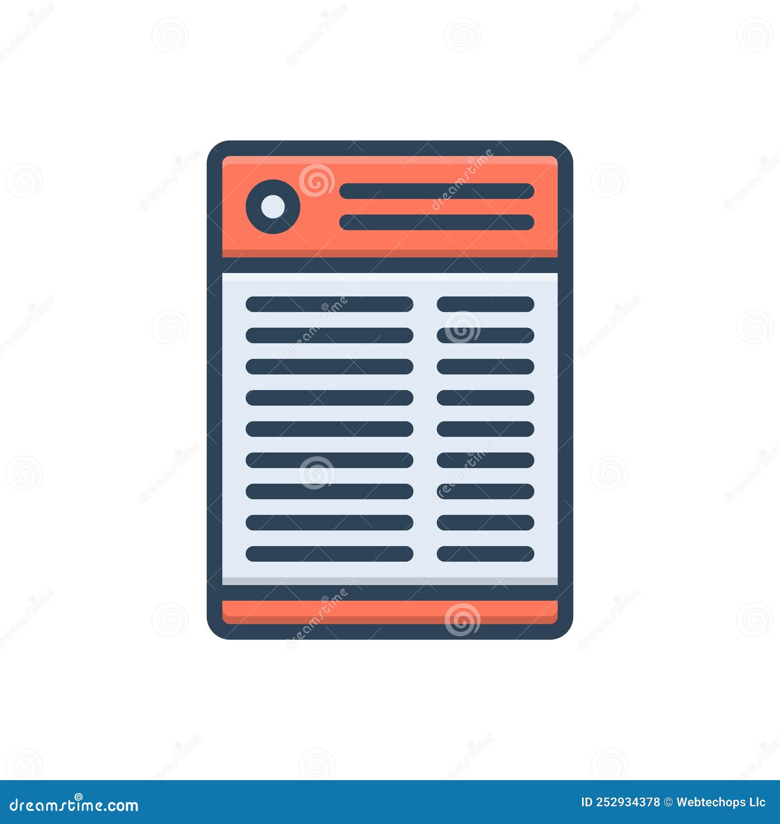 Color Illustration Icon for Transcripts, Copy and Written Stock Vector ...