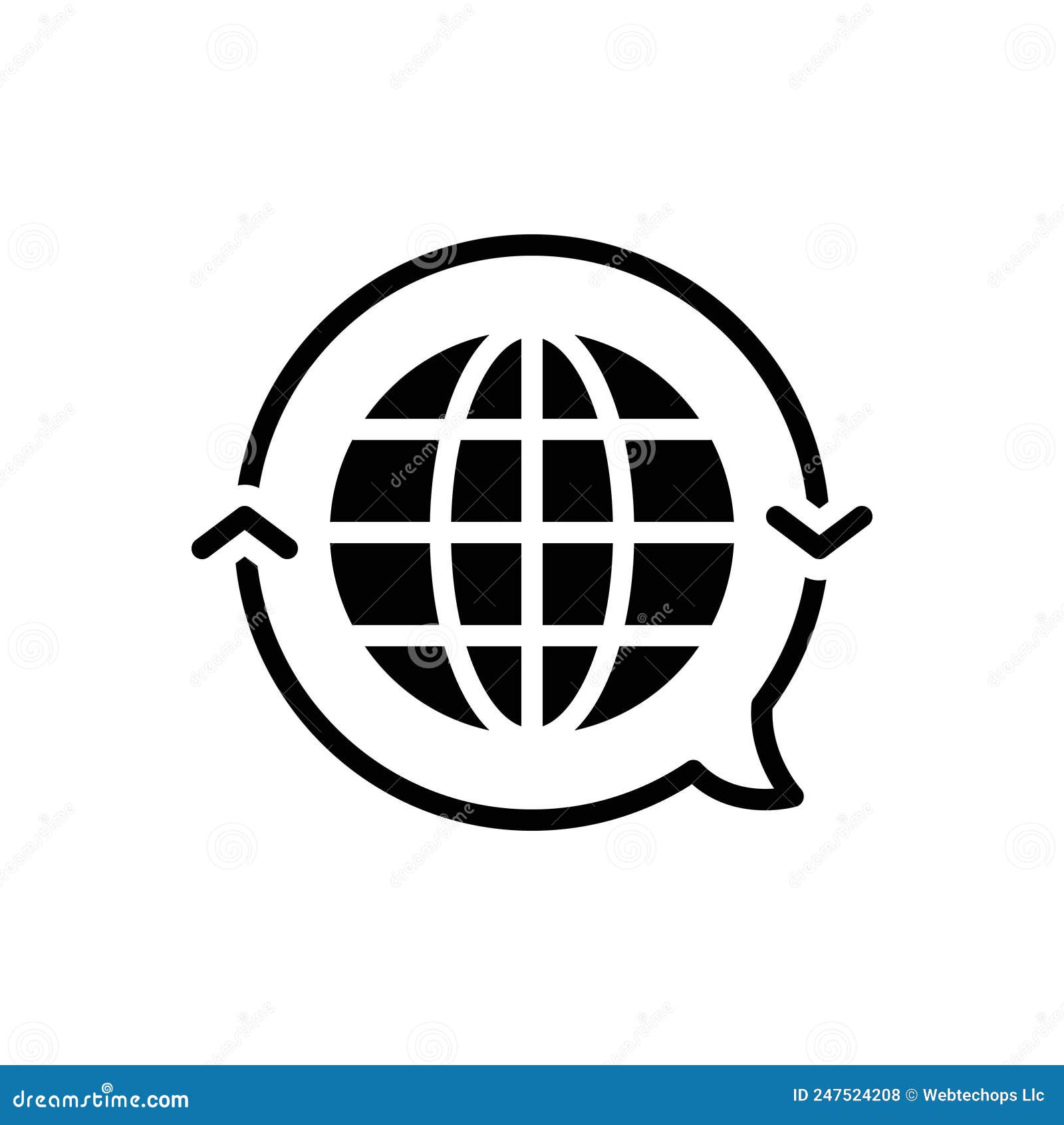 Black Solid Icon for Translate, Globe and International Stock Vector ...