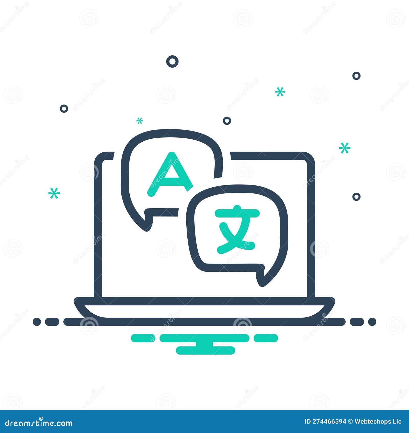 Mix Icon for Translations, Language and Terminology Stock Illustration ...