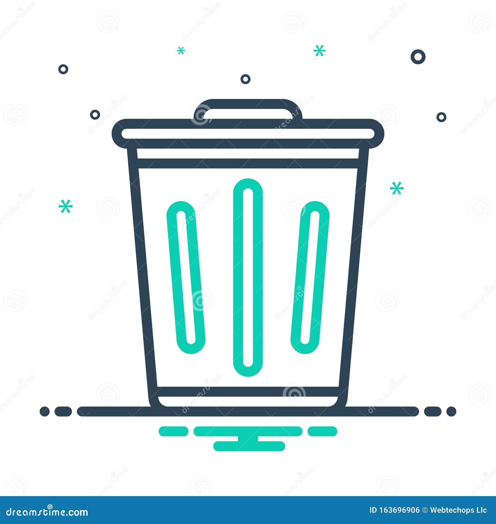 Mix Icon for Trash, Debris and Rubbish Stock Vector - Illustration of ...