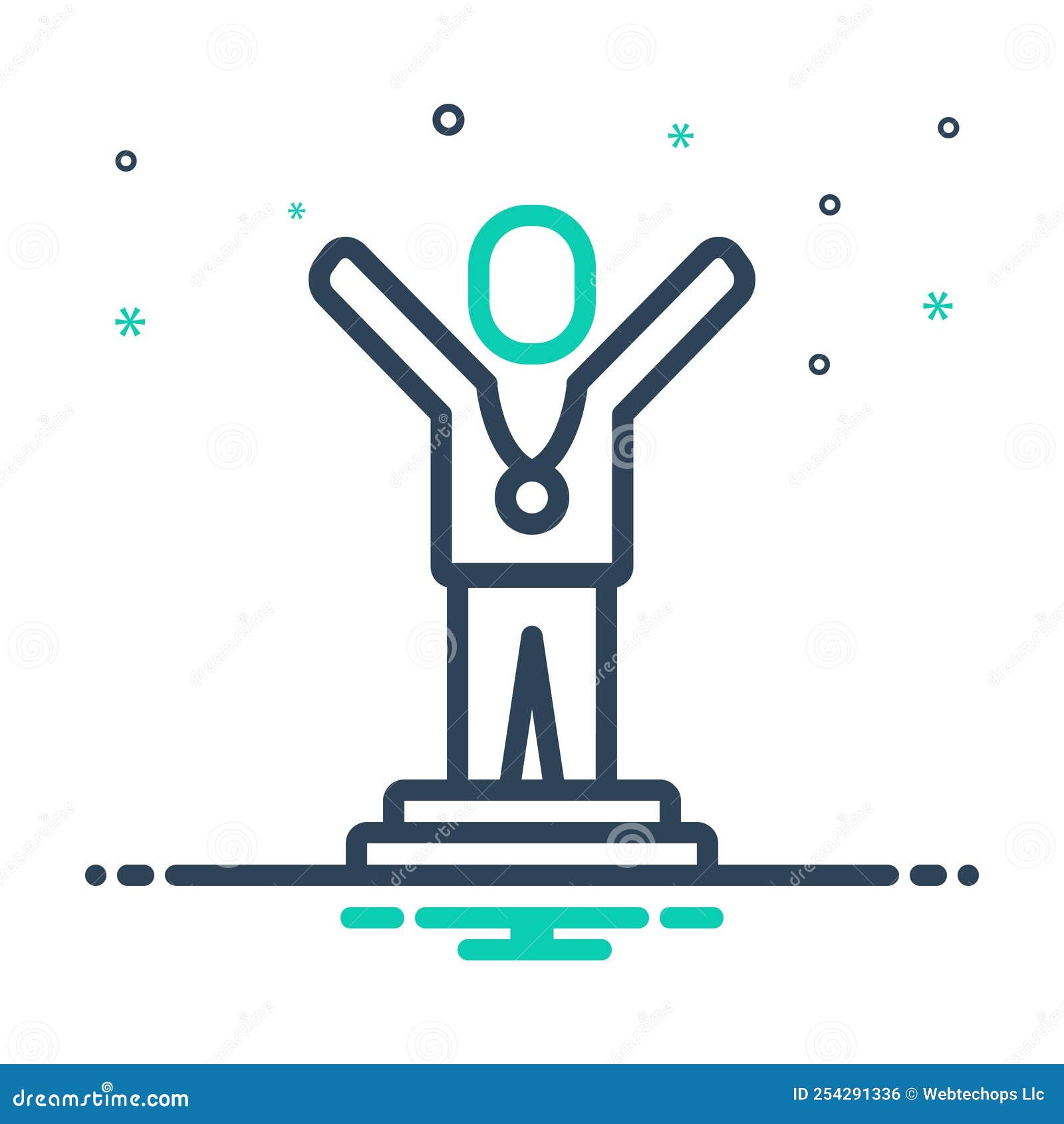 Mix Icon for Triumph, Victory and Win Stock Vector - Illustration of ...