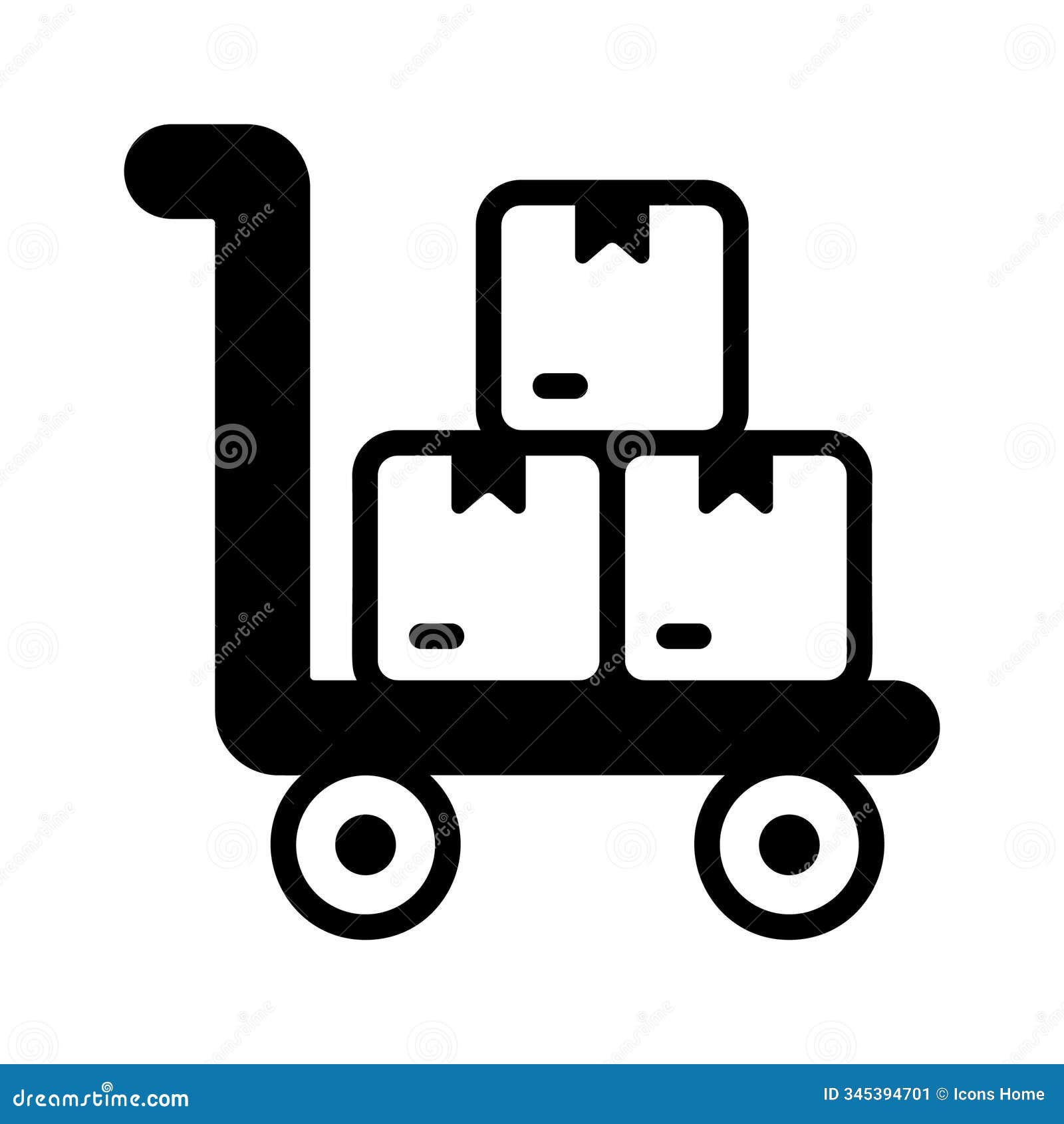 Icon of a Trolley Used for Carrying Items Stock Illustration ...