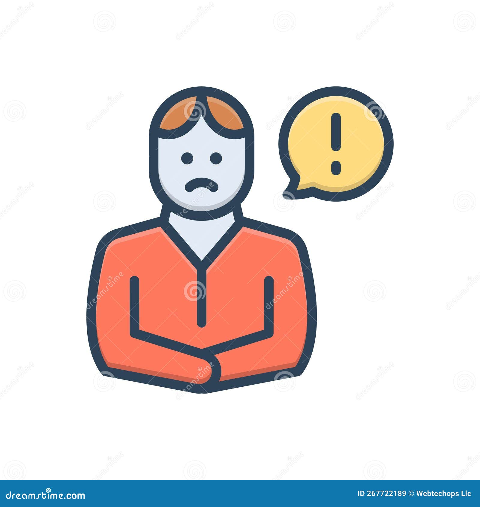 Color Illustration Icon for Trouble, Problems and Hardship Stock Vector ...