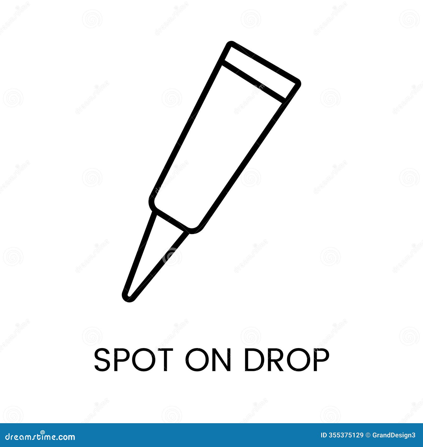 An Icon Of A Tube Applicator In Vector, Symbolizing Spot-on Medication ...
