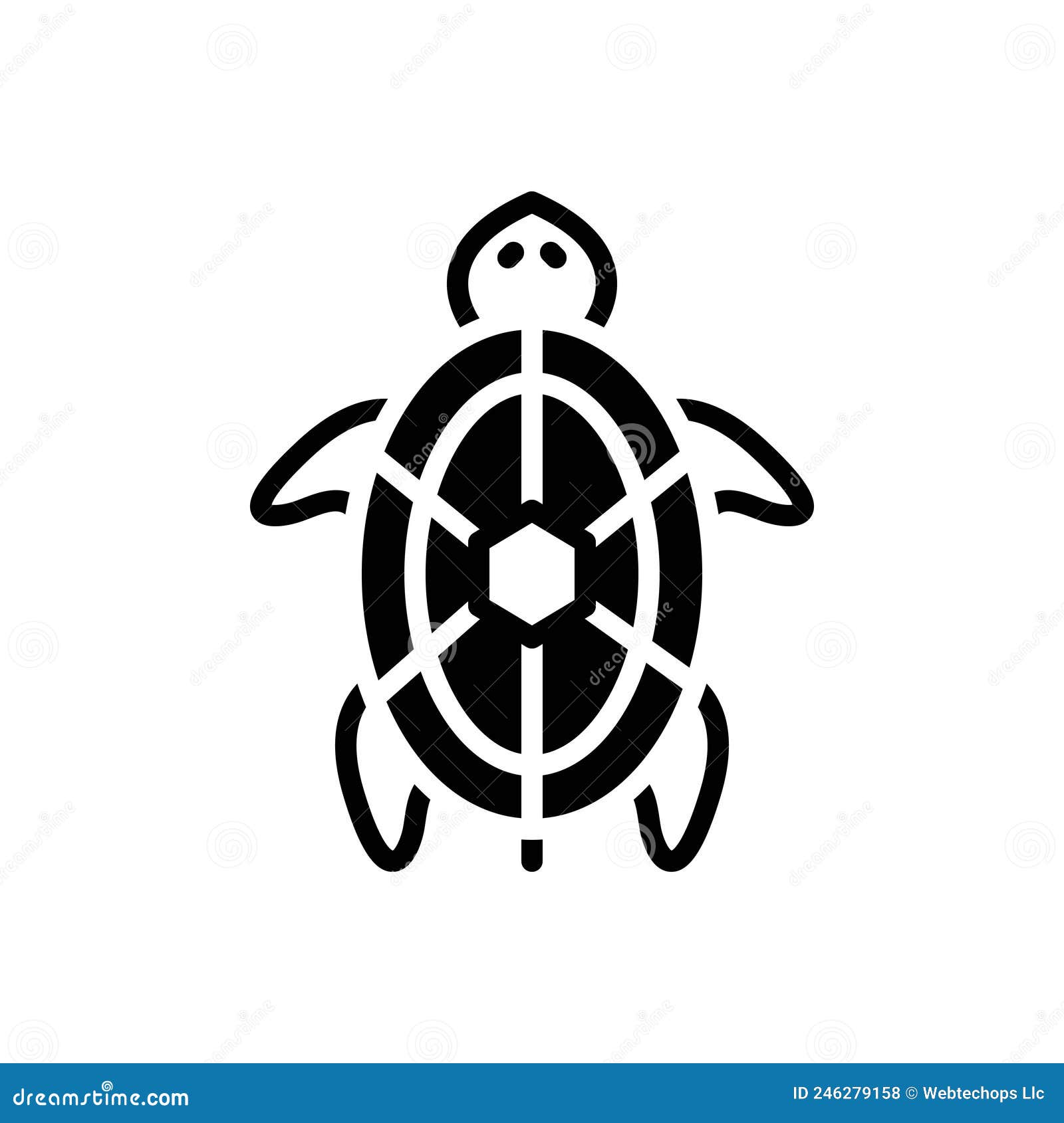 Black Solid Icon for Turtle, Amphibious and Animal Stock Vector ...